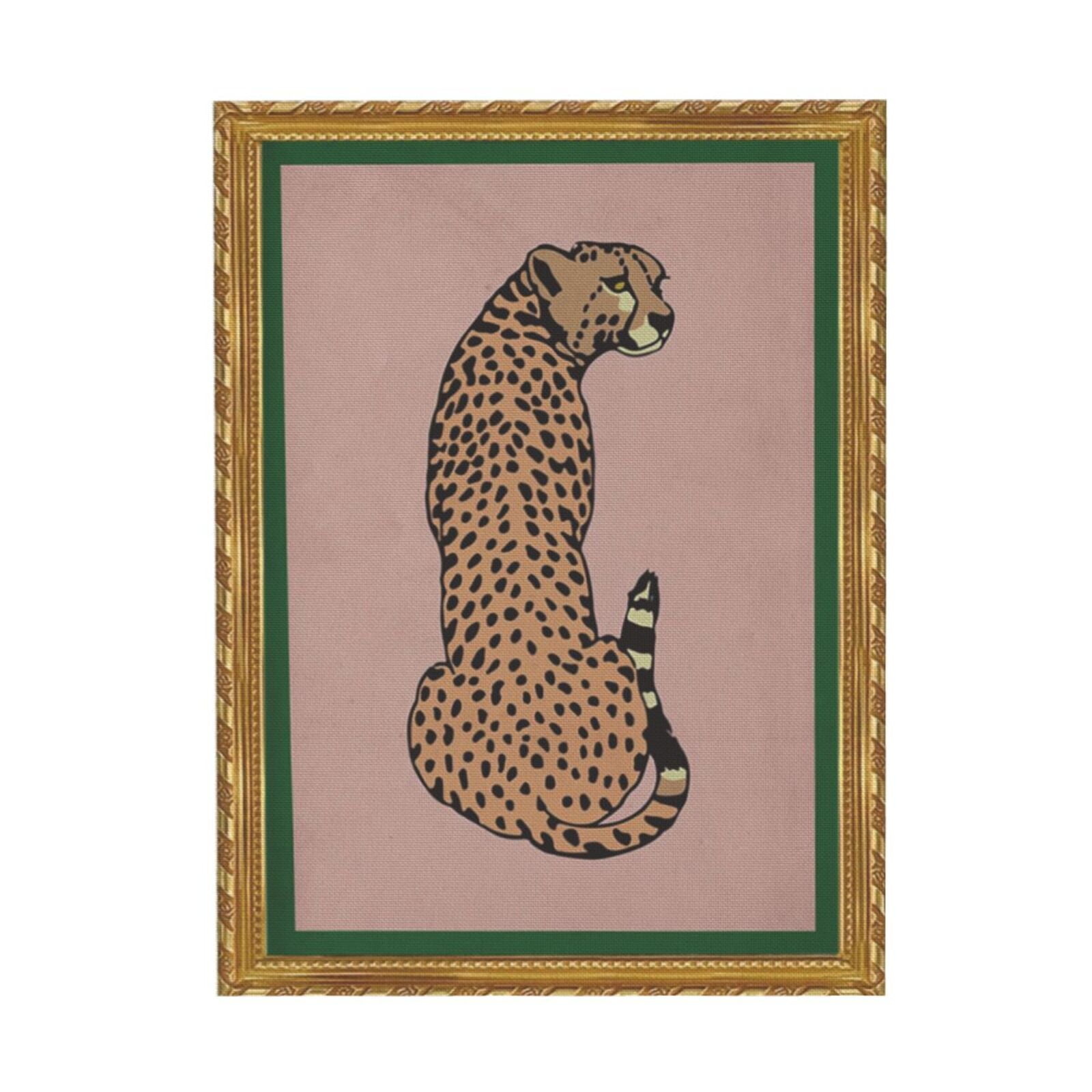 WFSposter Trendy Wild Animal Canvas Wall Art Vintage Cheetah Posters ...