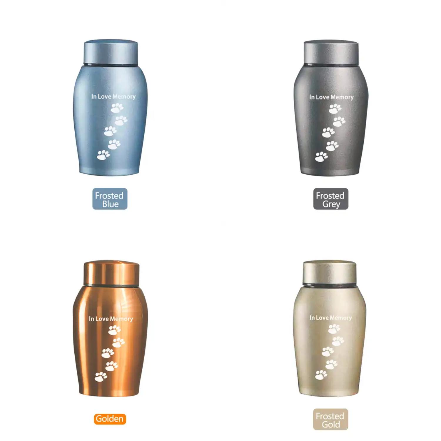 WFUPENG Beautiful Stainless Steel Pet Cremation Ashes Urn for Dog Cat ...