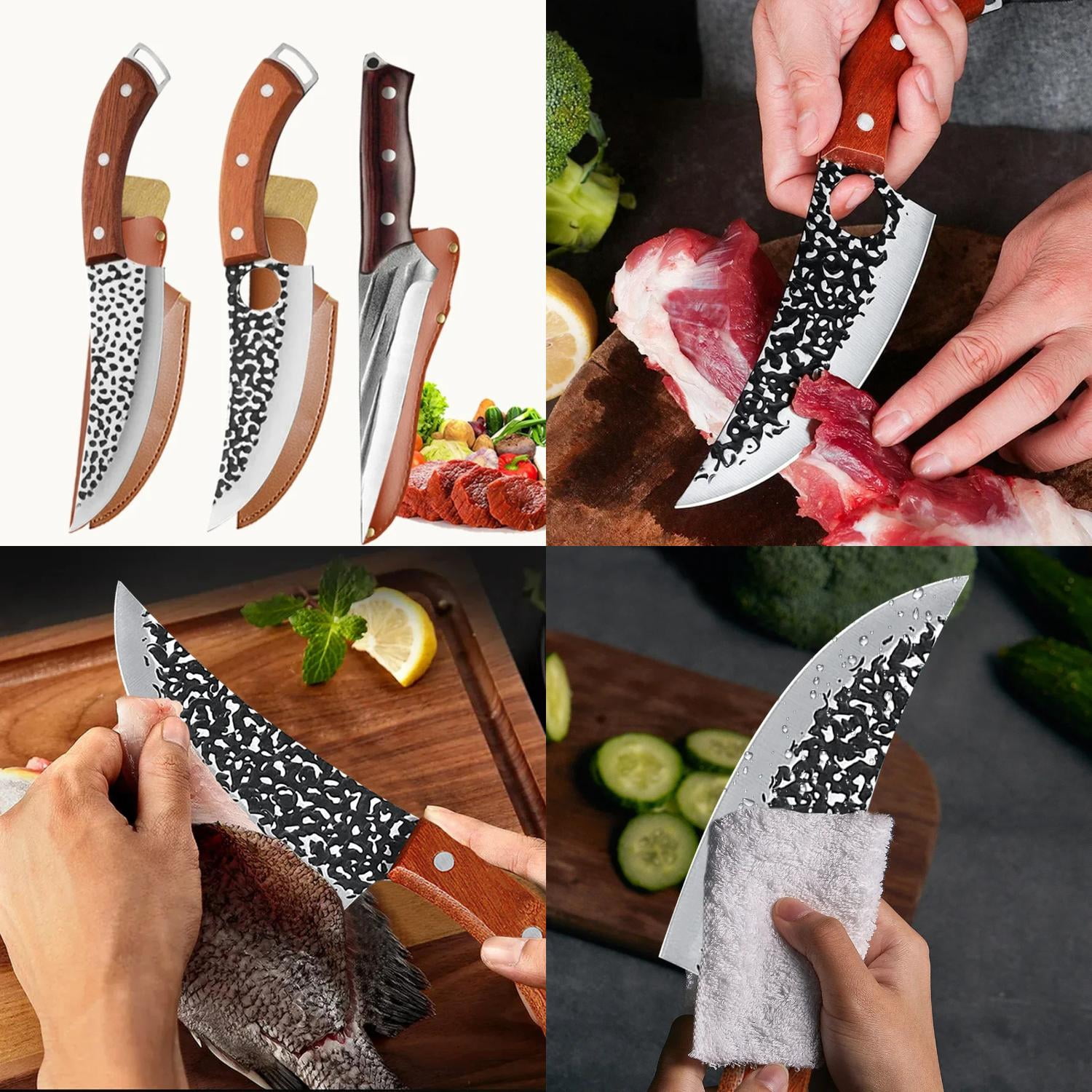 WFUPENG Handmade Stainless Steel Forged Boning Kitchen Knife Supplies ...