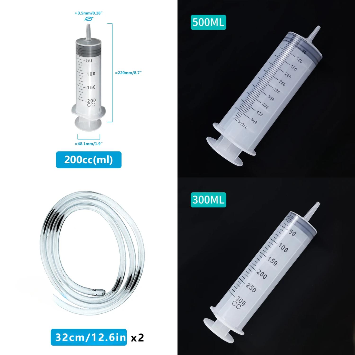 WFUPENG Large Capacity Reusable Syringe with 32cm Hose for Measuring ...