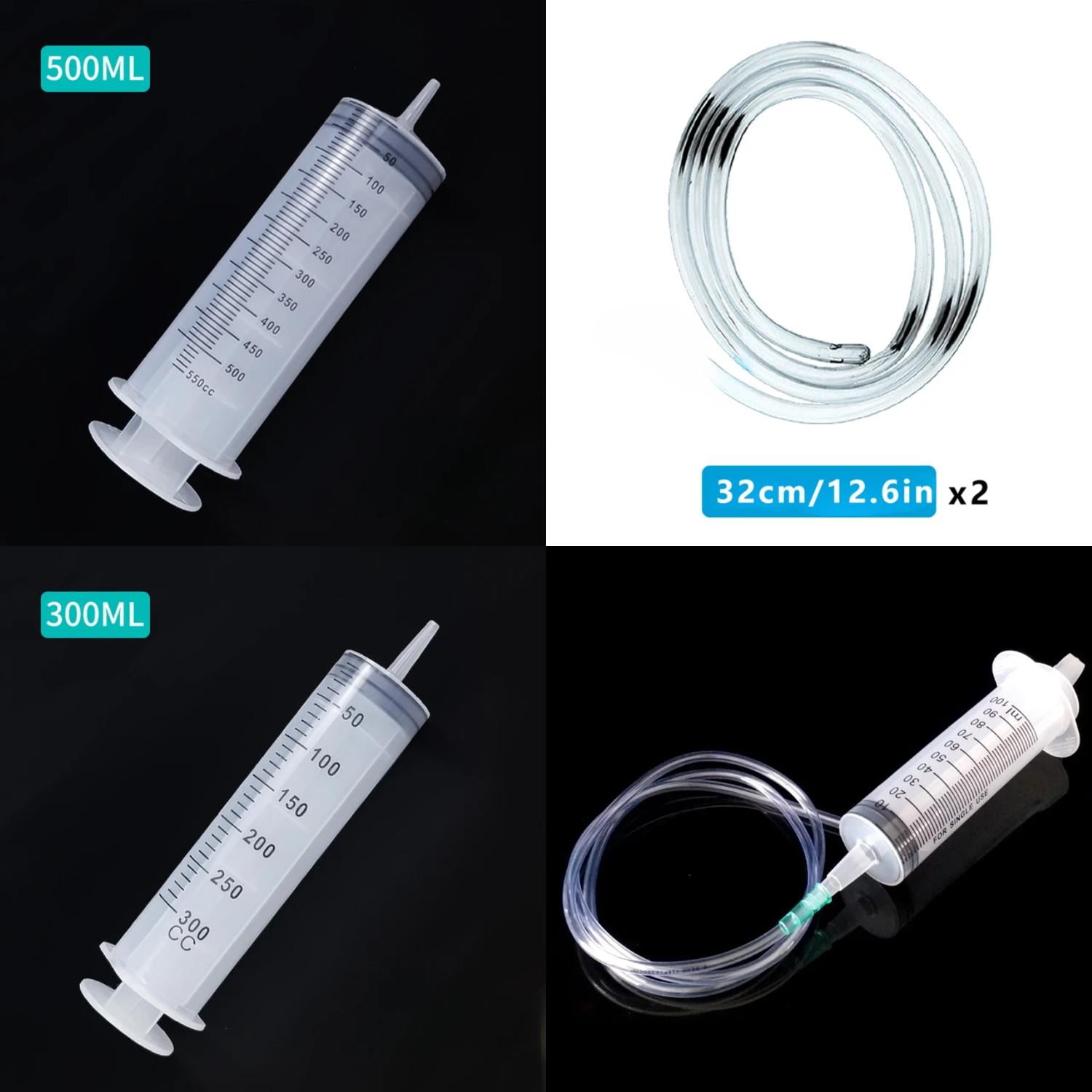 WFUPENG Large Capacity Reusable Syringe with 32cm Hose for Measuring ...
