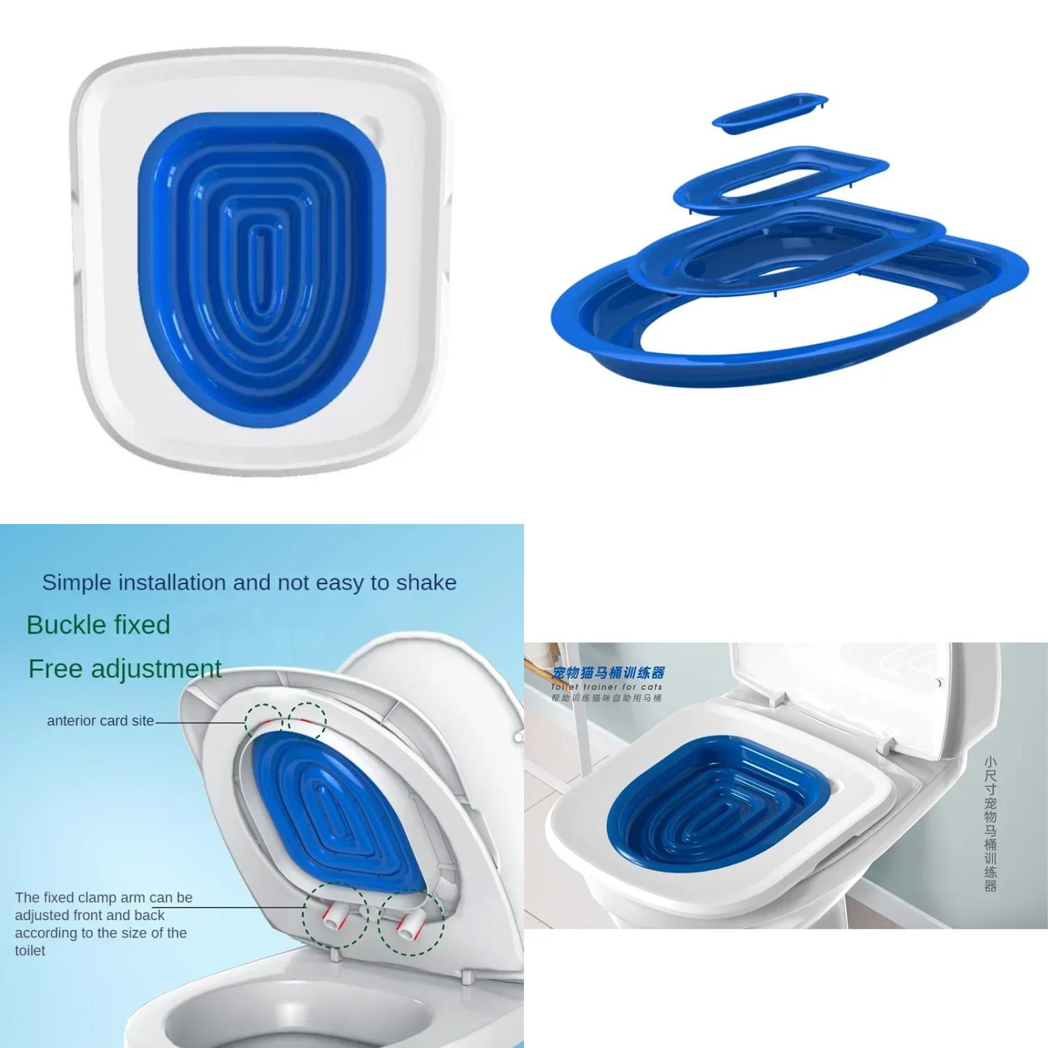 WFUPENG Reusable Plastic Cat Toilet Training Kit for Easy and Effective ...