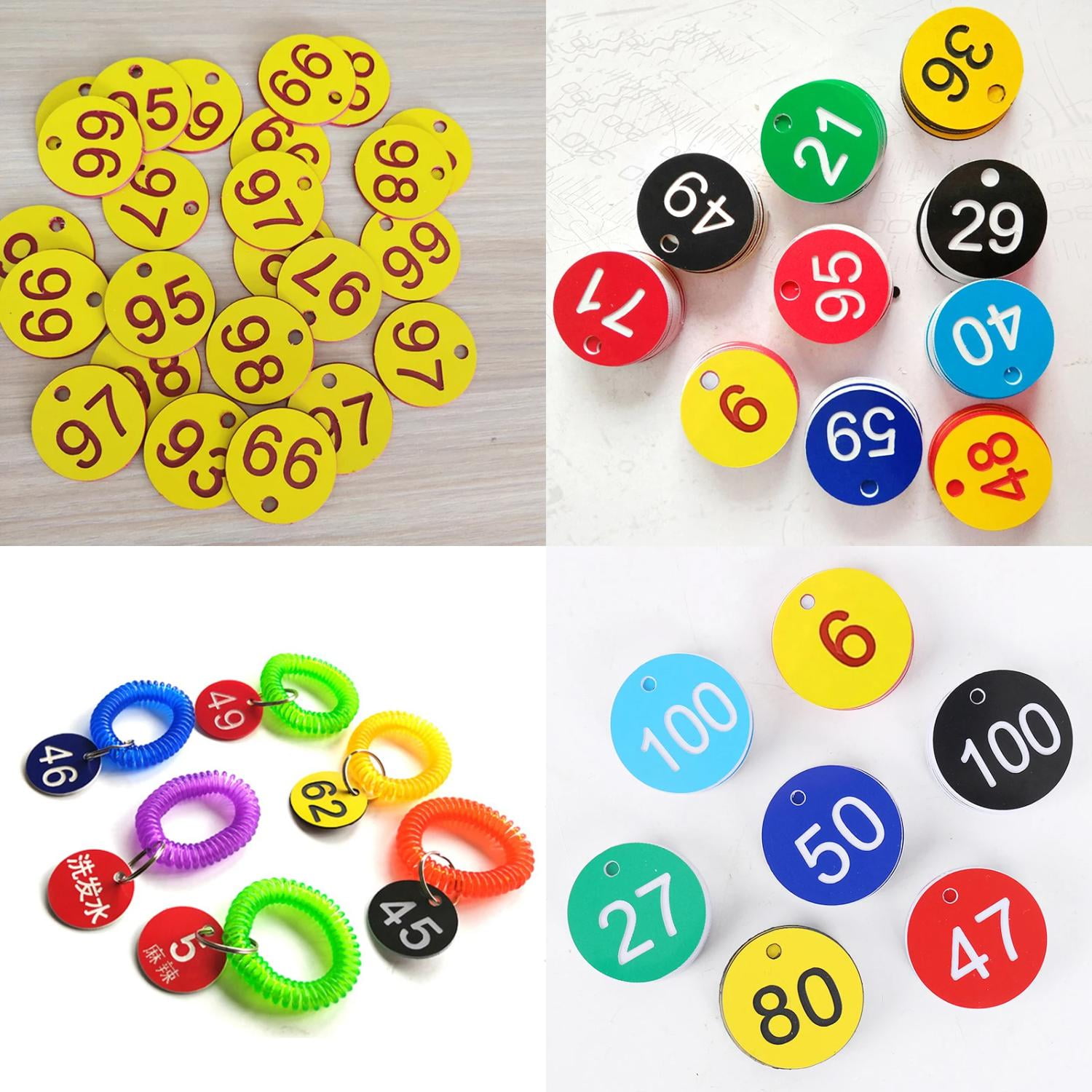 WFUPENG Round Numbered Label Husbandry Farm Beehive Tag Beekeeping Box ...