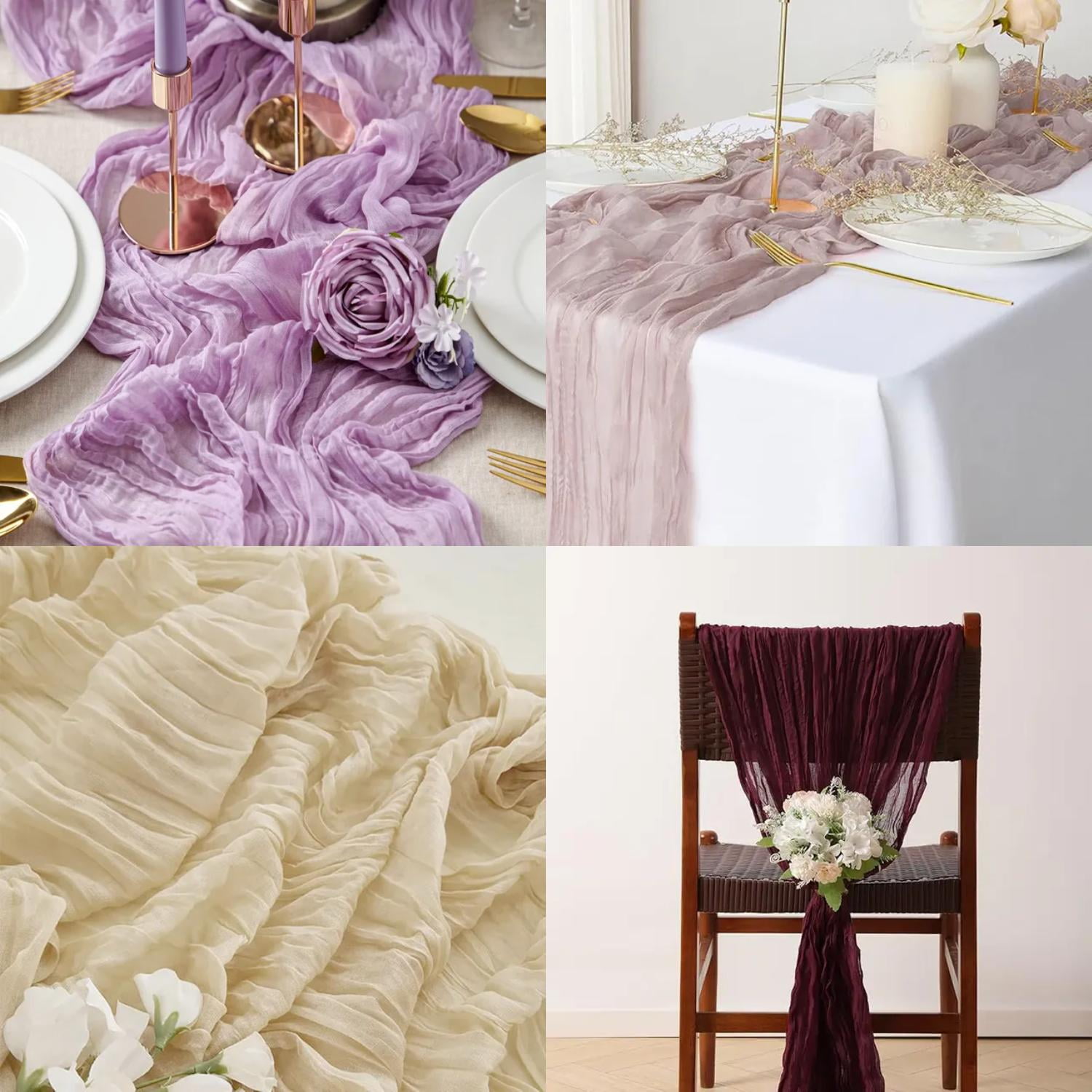 WFUPENG Rustic Decorative Chair Sashes - 20 PCS Cheesecloth Chair ...