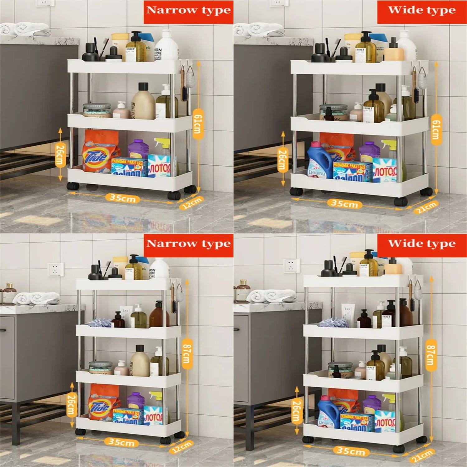 WFUPENG Slim Rolling Kitchen Gap Organizer with Wheels Multi-Purpose ...