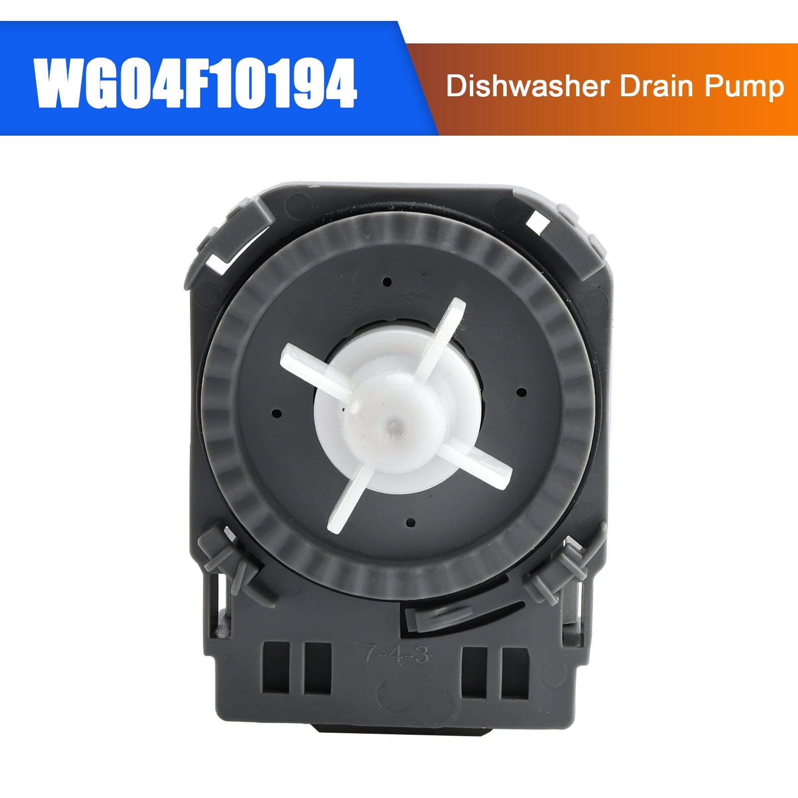 WG04F10194 Dishwasher Drain Pump for GE for Midea 11001011000221 120V ...