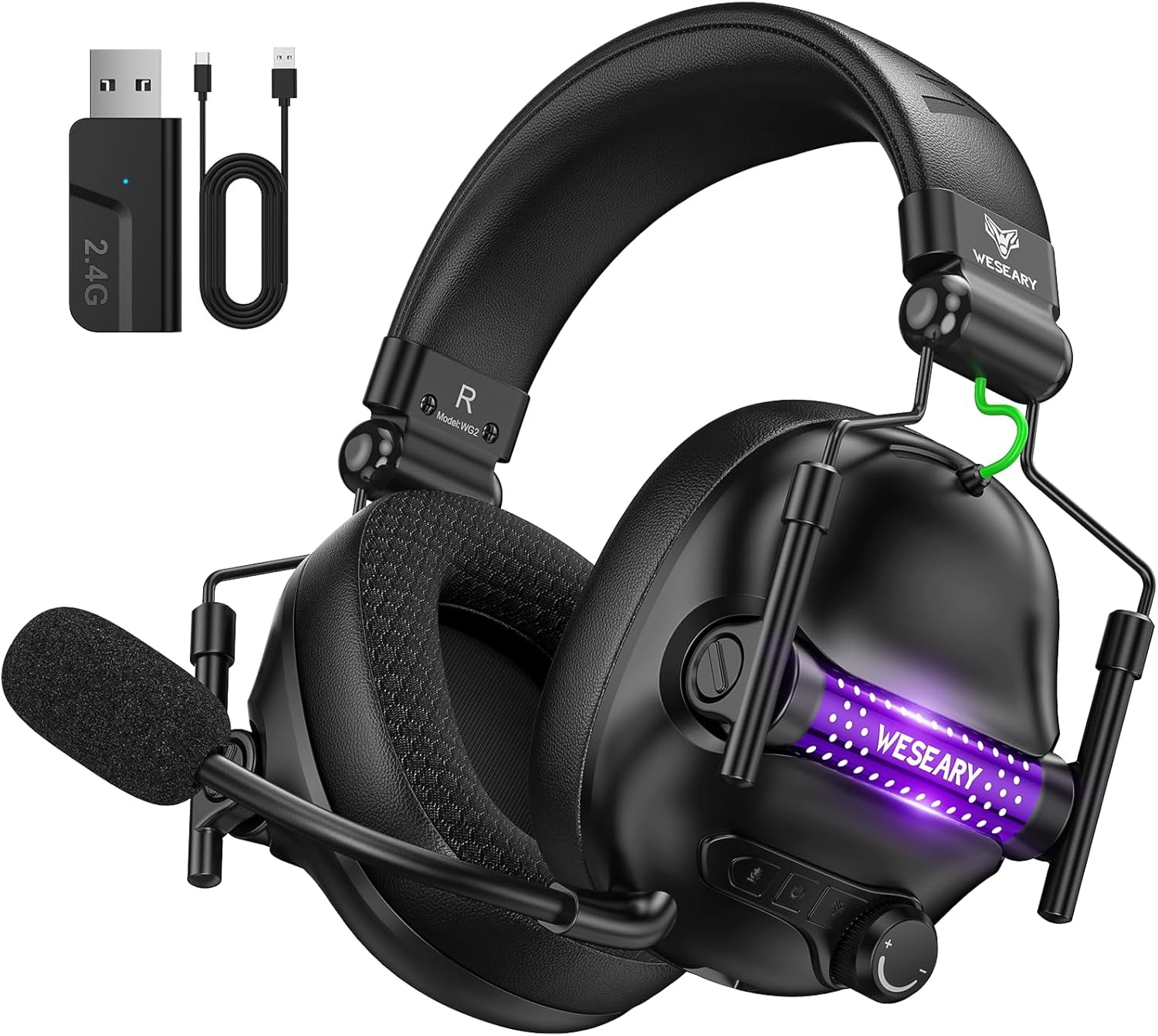 WG2 Wireless Gaming Headsets with Microphone for PS5, PS4, PC, Switch ...