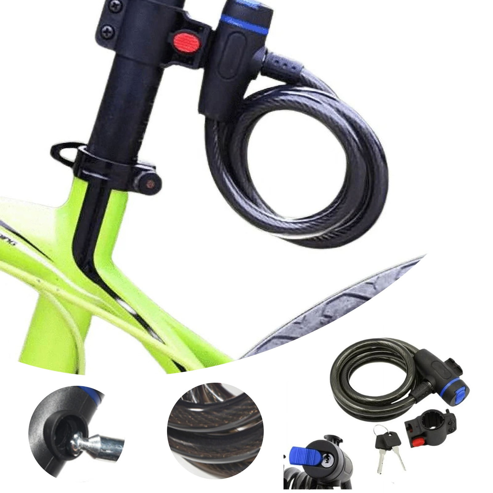 WGEEGWTTGH Chain Lock Steel Wire Lock Mountain Bike Lock Electric Bike ...