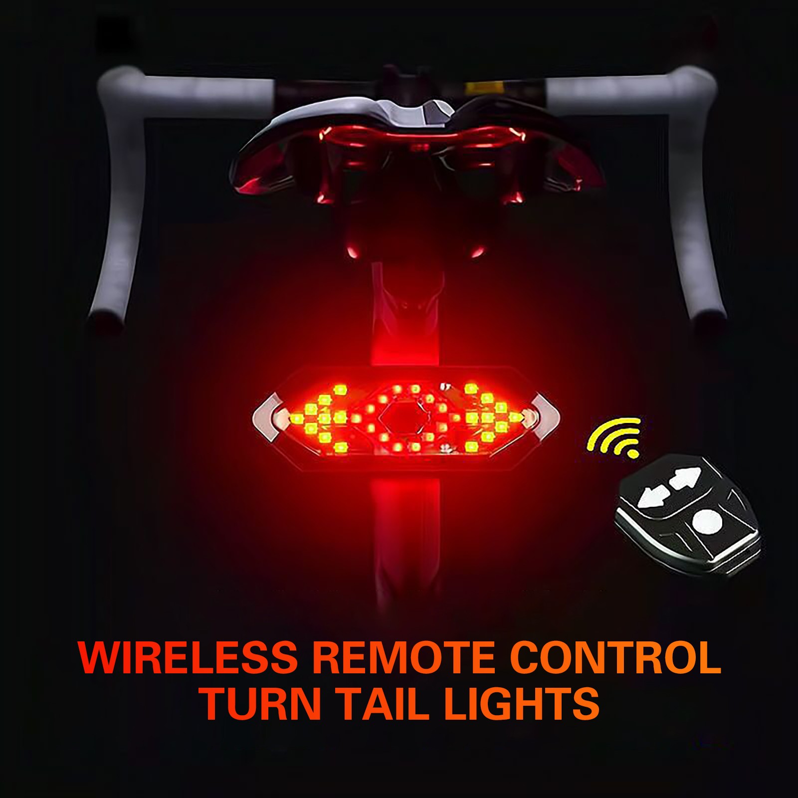 WGEEGWTTGH Remote Signals USB Bike Wireless Control Taillight ...