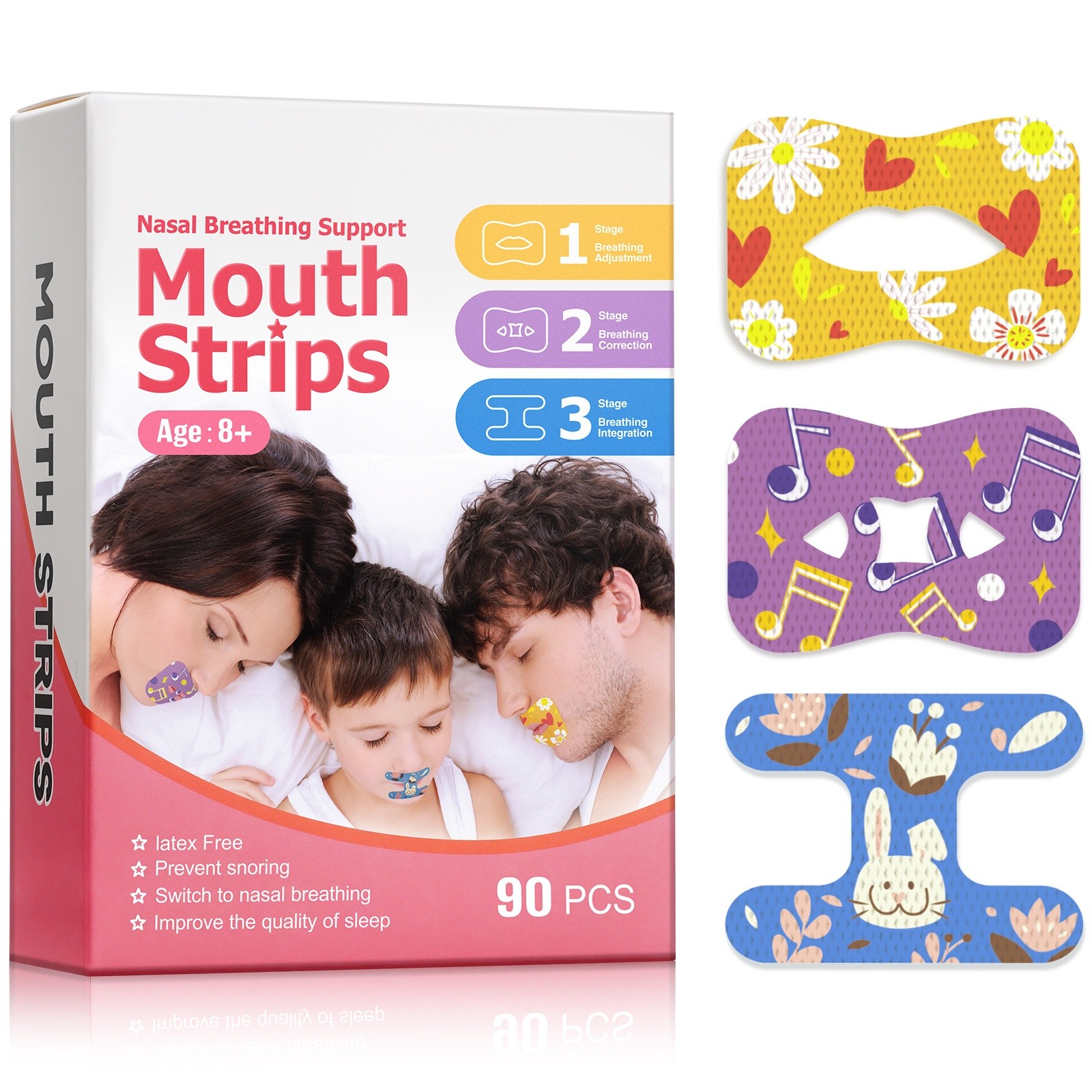 WGEEGWTTGH Wedding Gifts Adult and Children's Closed Mouth Patch Breathing Correction Closed ...