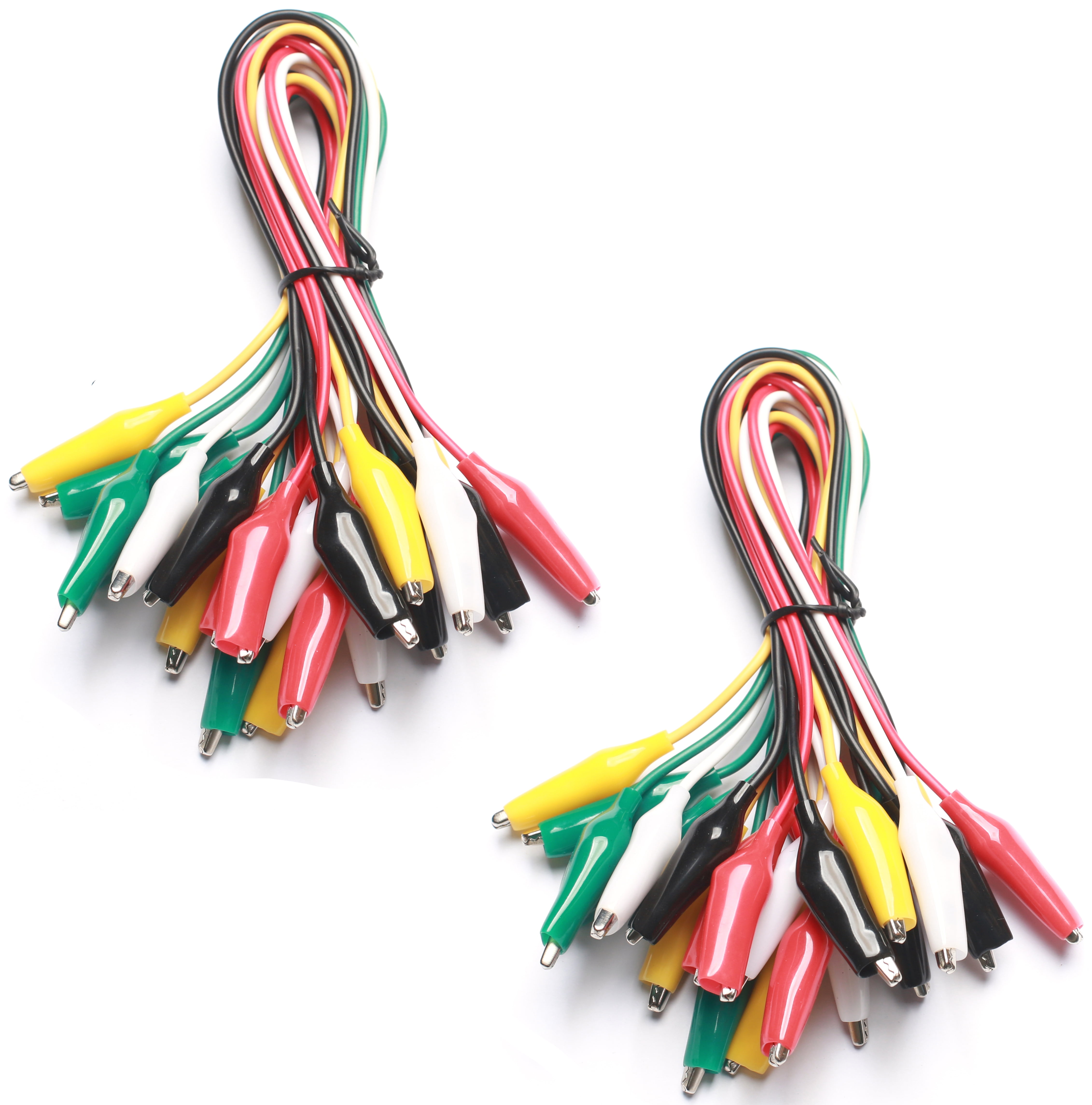 WGGE WG-026 10 Pieces and 5 Colors Test Lead Set & Alligator Clips,20.5 ...