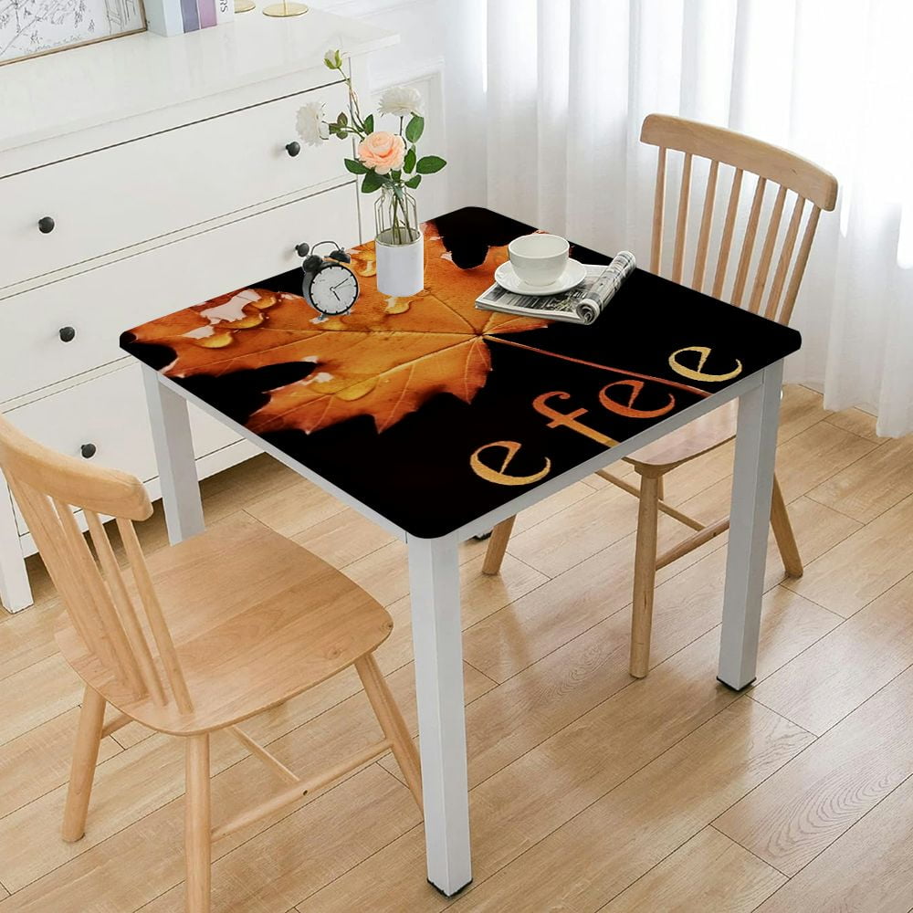 WGOD Leaves Theme Square Tablecloth 100% Polyester Fiber - Dining Table ...