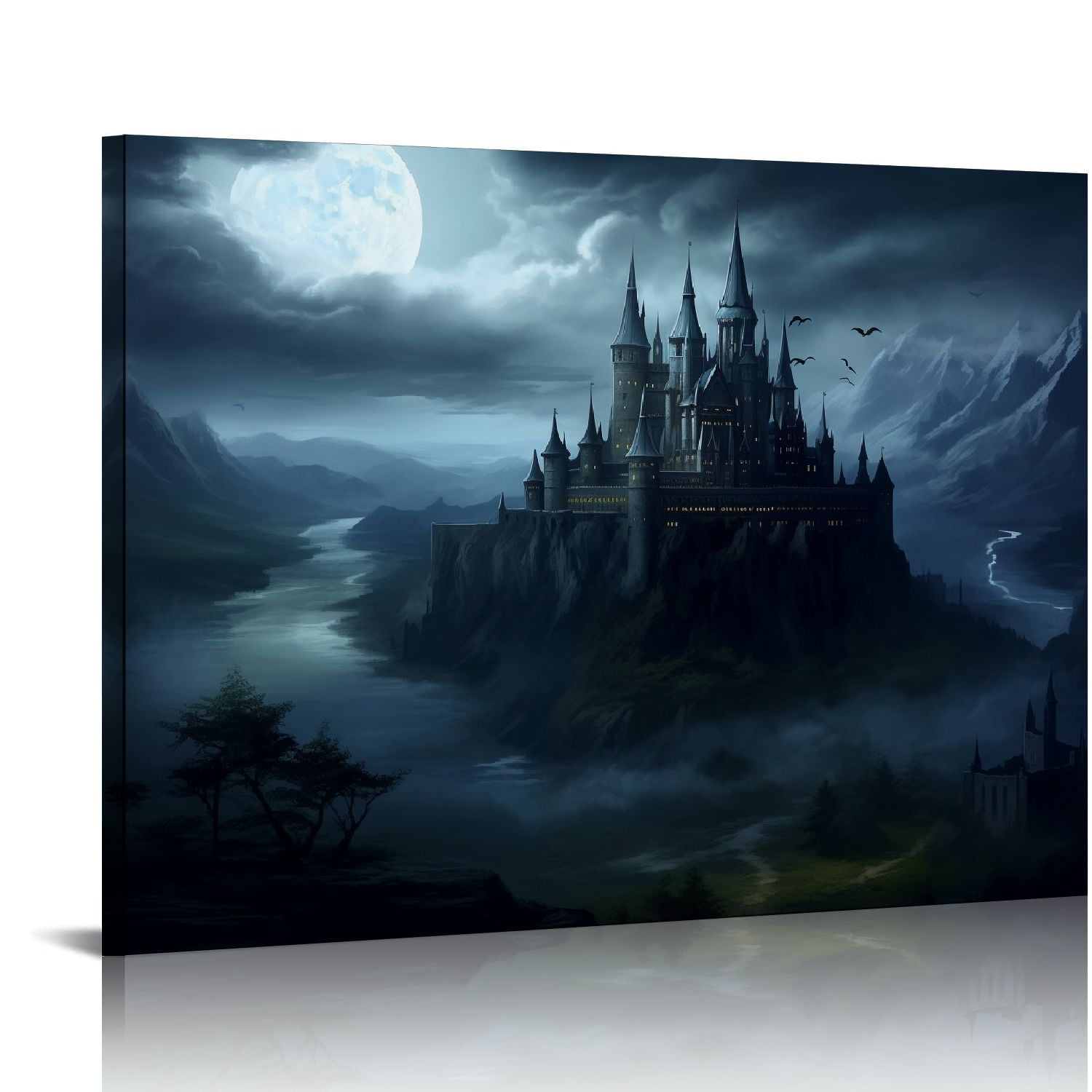WGOD Moody Castle Wall Art Dark Academia Poster Vintage Castle Print ...