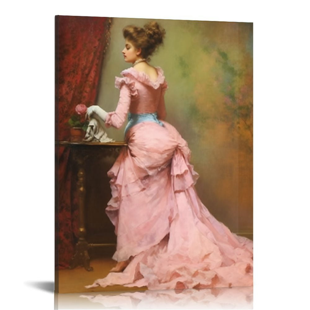 WGOD Women in Victorian Dress Wall Art Art for Bedroom Poster Art ...