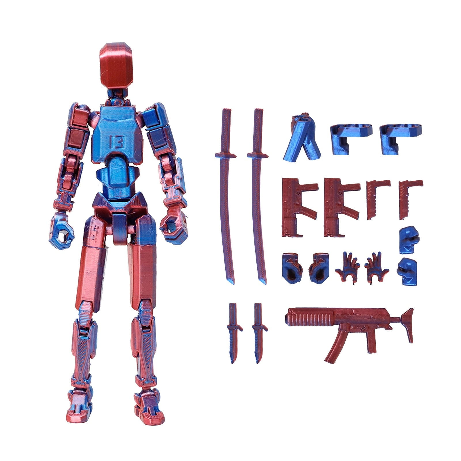WGOUP Titan 13 Action Figure, T13 Action Figure 3D Printed Multi ...