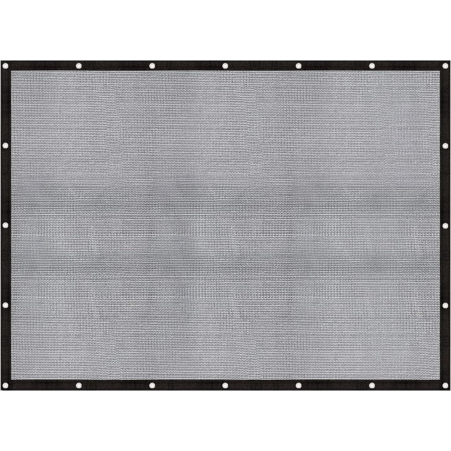 WGQP 60-70% Shade Cloth 9x21FT Heavy Duty Knitted Mesh Tarp with ...