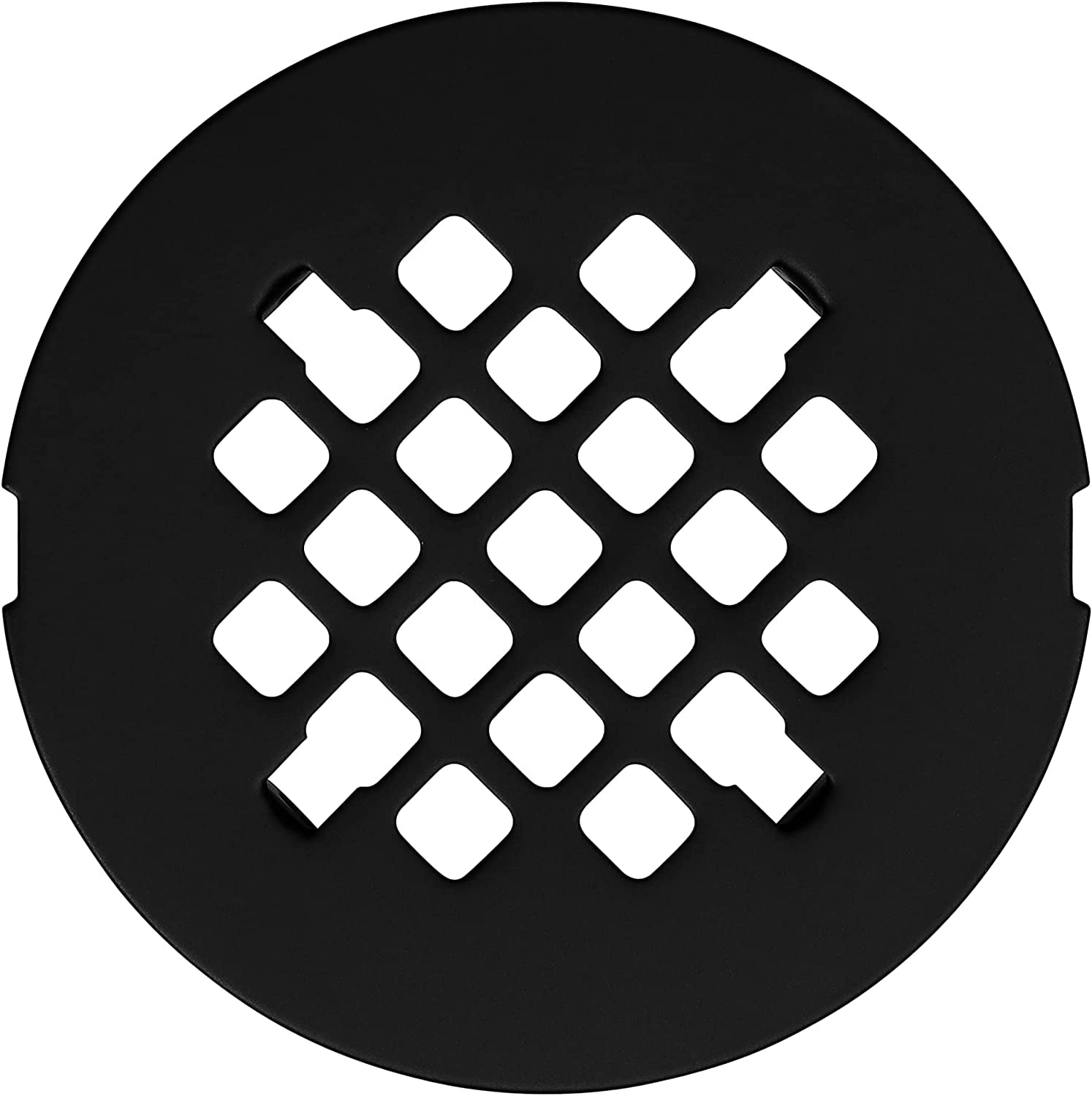 WGRLIT 4 1/4” Snap-in Shower Drain Grate - Matte Black - Replacement ...