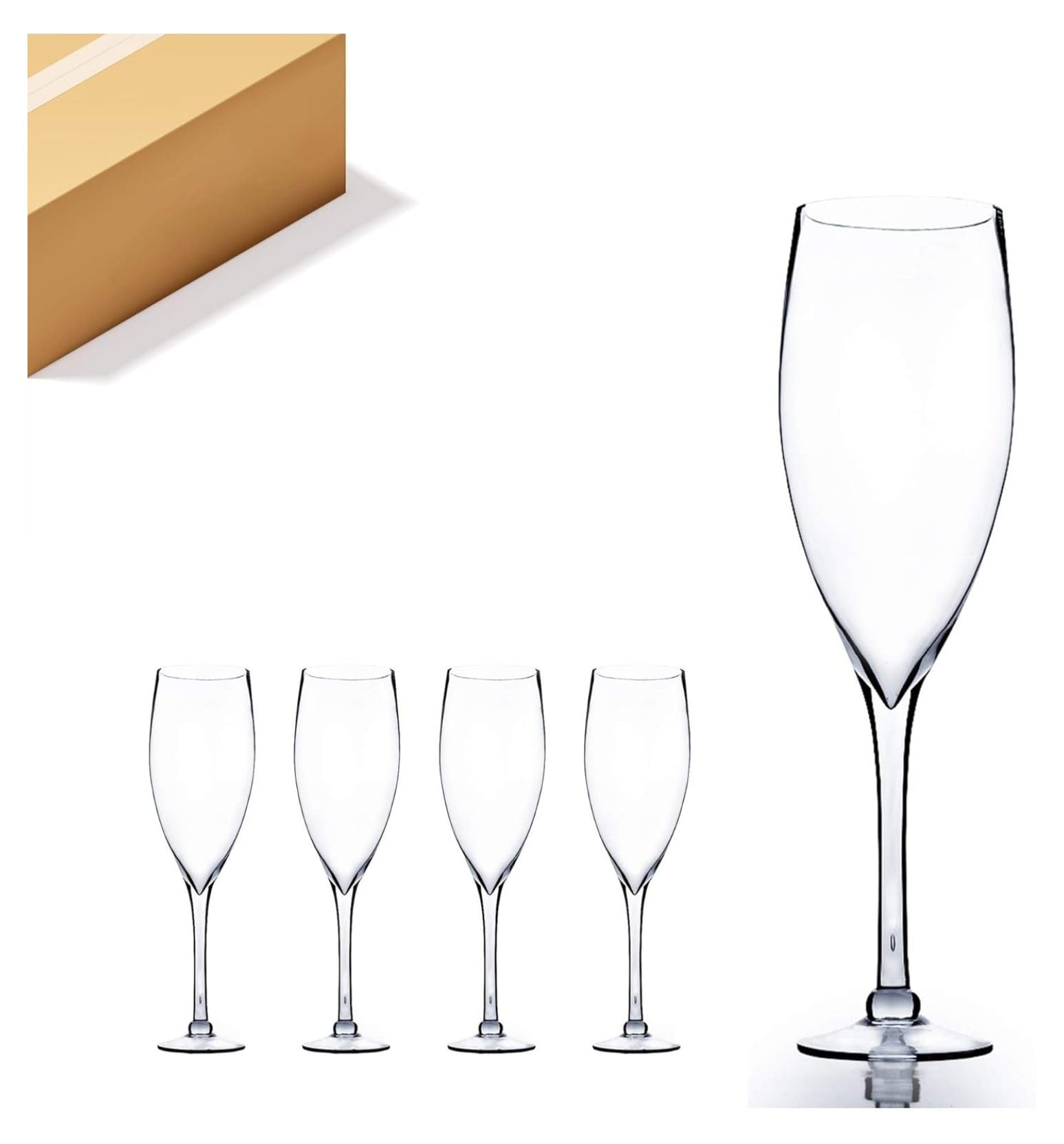WGV Champagne Glass Vase Bulk, Width 7", Height 24", (Multiple Sizes ...