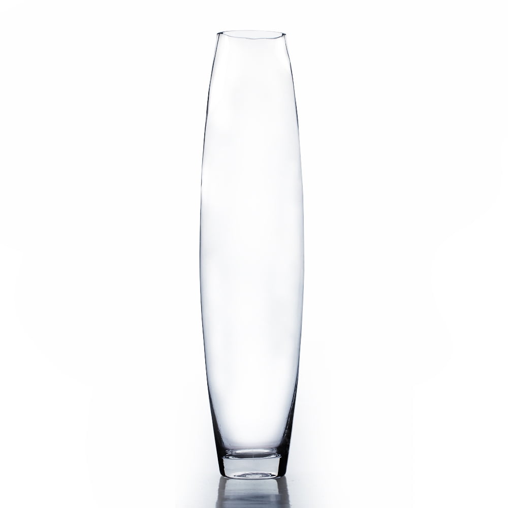 WGV Clear Bullet Urn Glass Vase - 4" Wide x 16" Height, Good quality ...