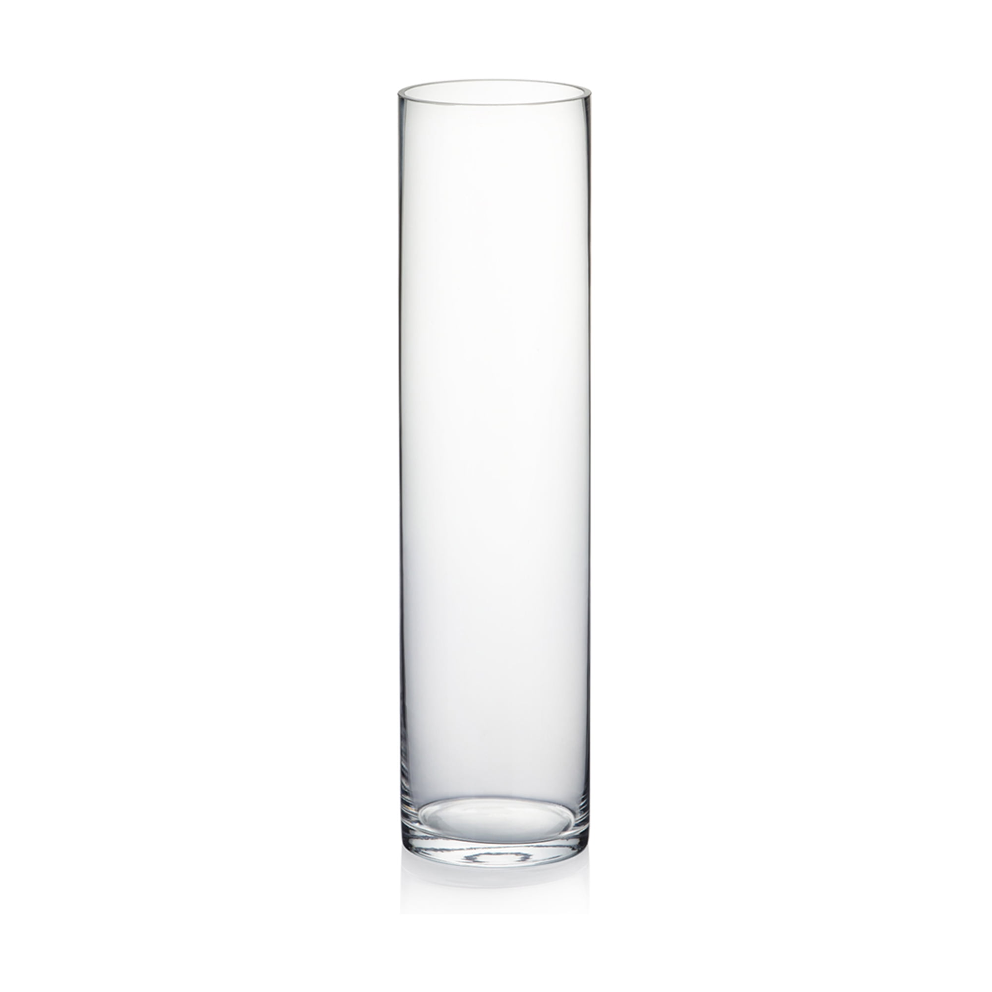 WGV Clear Cylinder Glass Vase 3" Wide x 12" Height, Good quality, Heavy ...