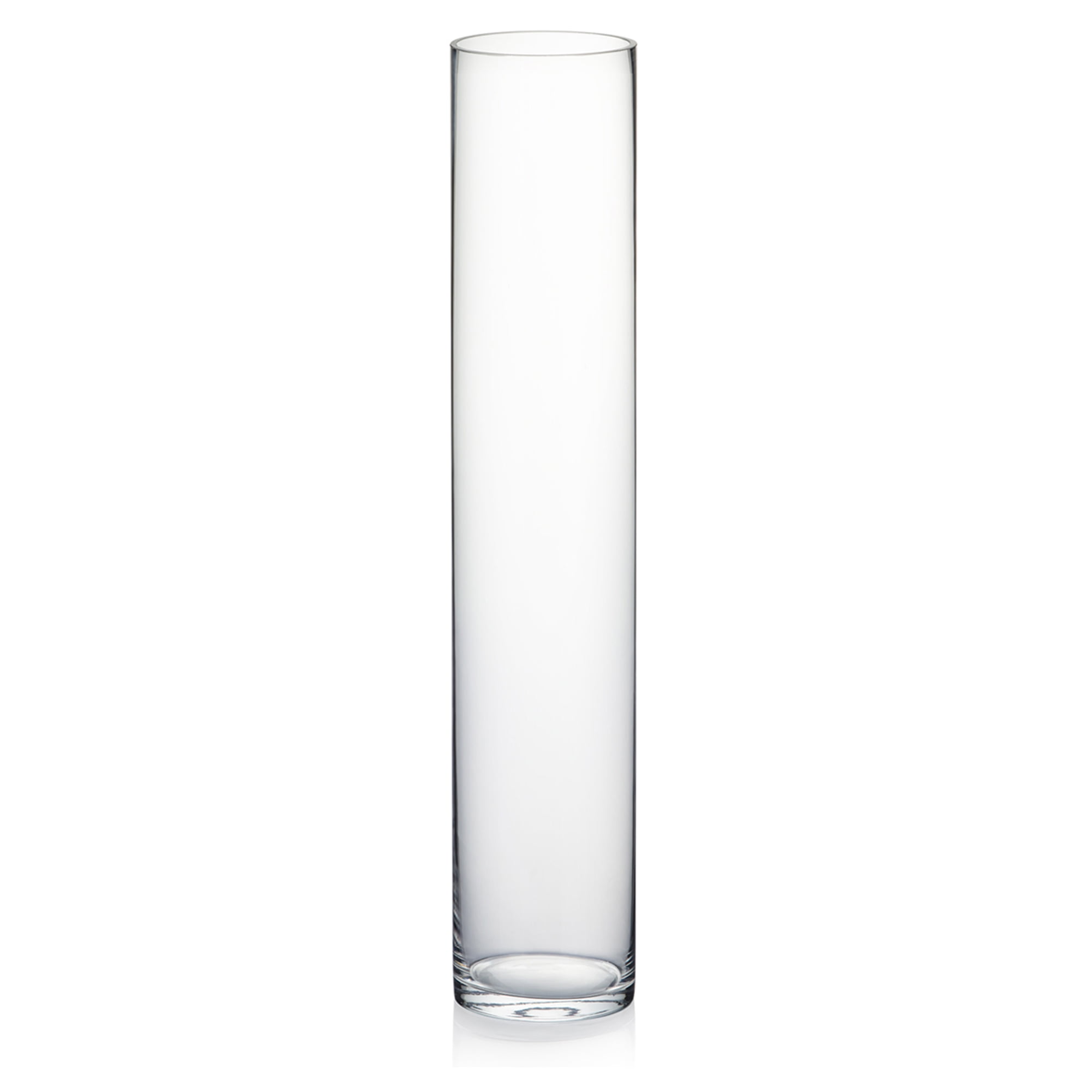 WGV Clear Cylinder Glass Vase, 3" x 16", Handmade, Heavy Base, Ideal ...