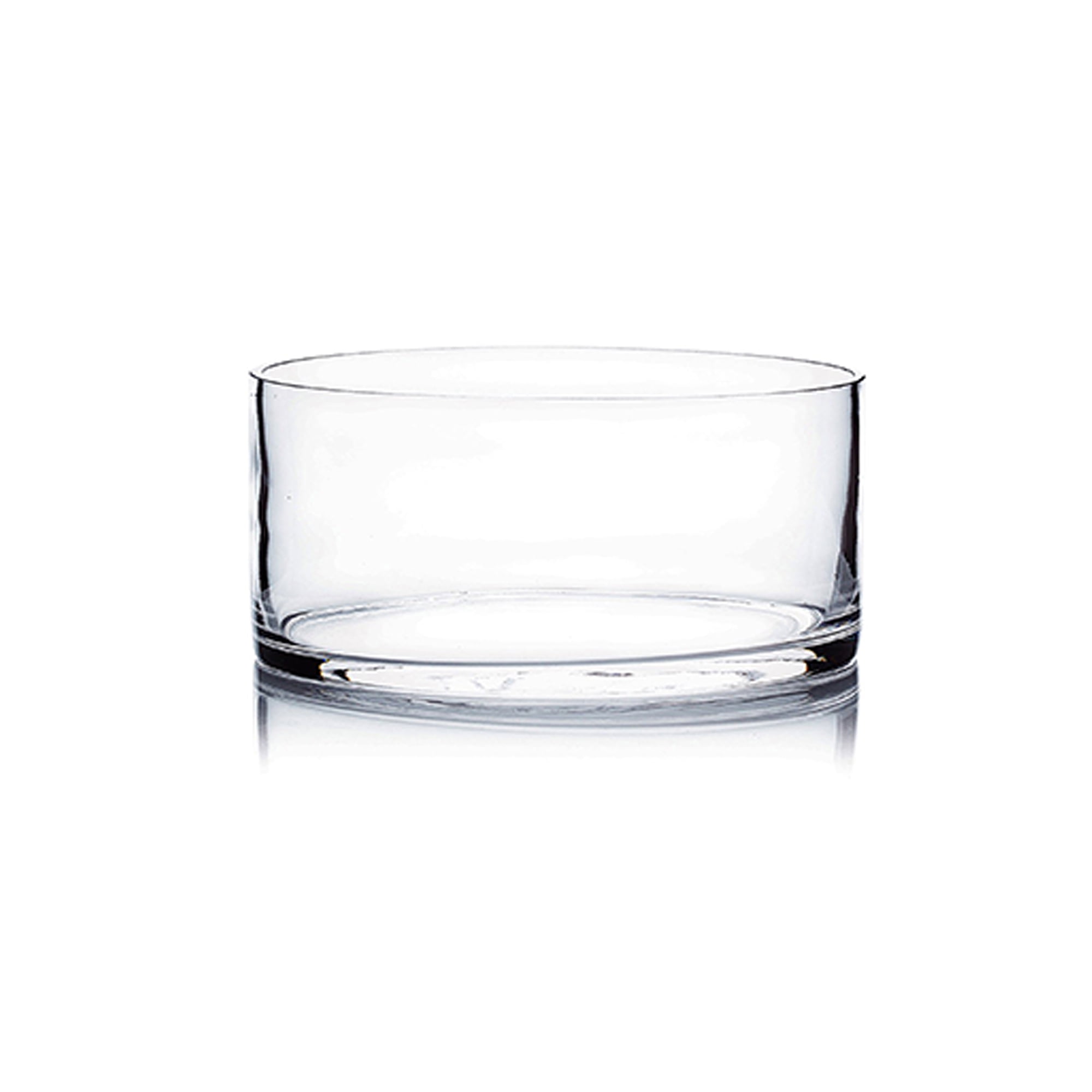 WGV Clear Cylinder Glass Vase - 8" Wide x 4" Height, Good quality ...