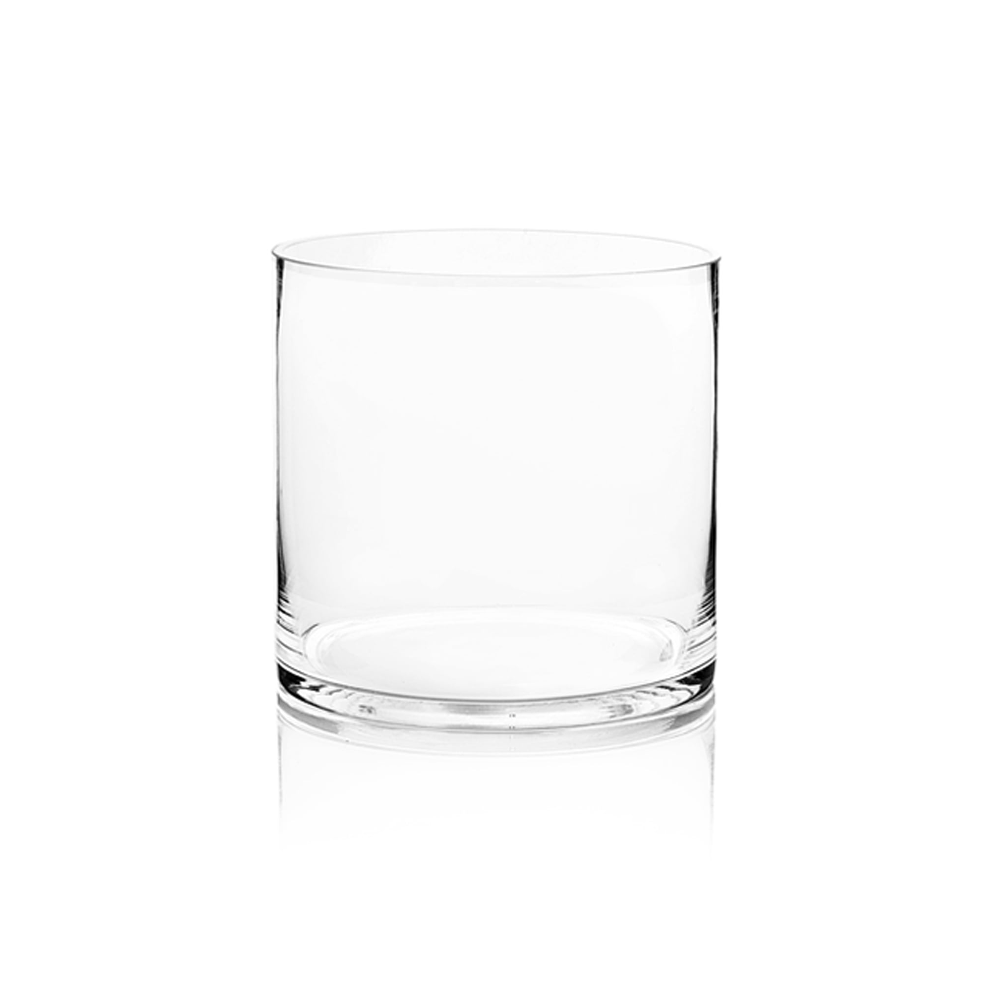 WGV Clear Cylinder Glass Vase - 8" Wide x 8" Height, Good quality ...