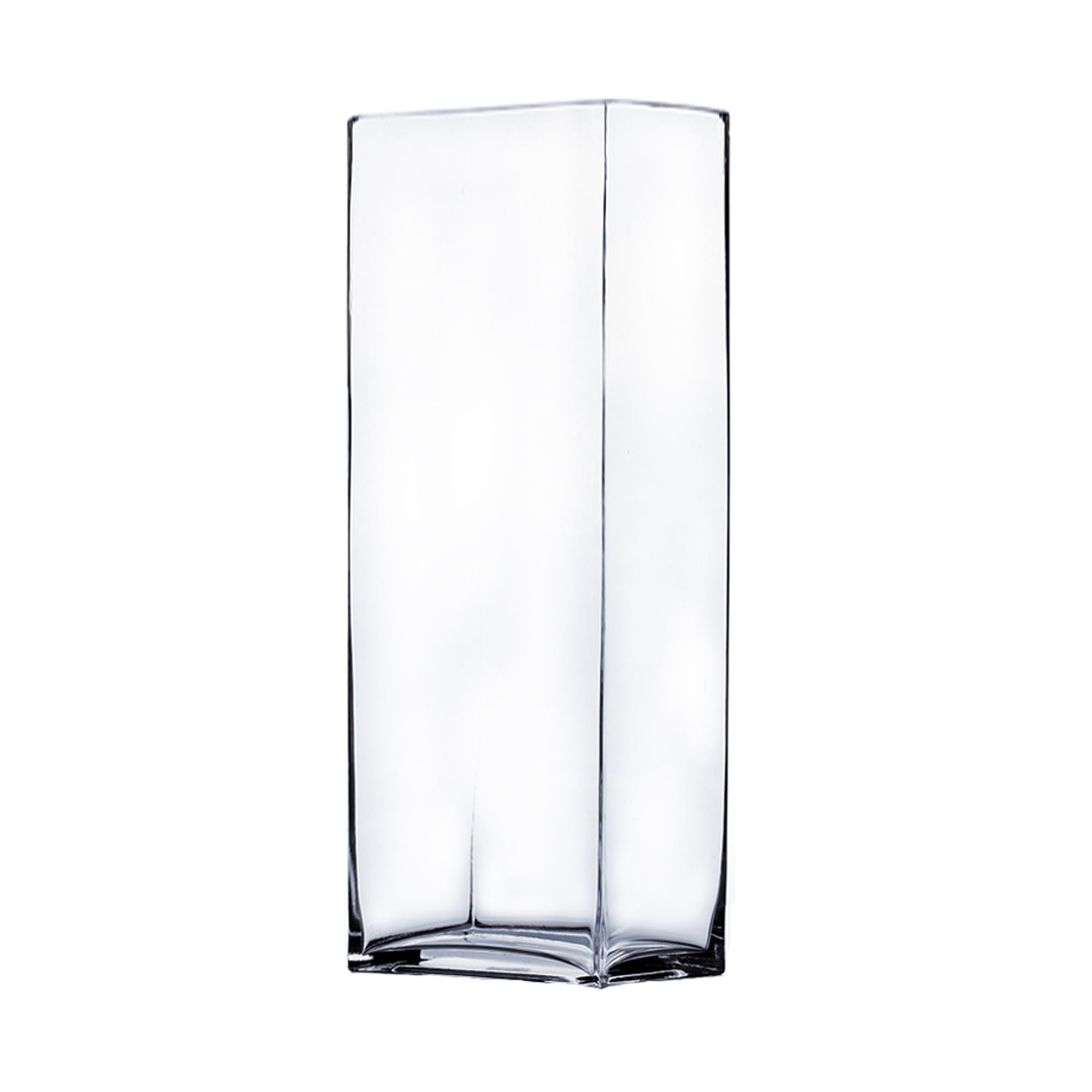 WGV Clear Rectangular Glass Block Vase- 4" Wide x 12" Height, Good ...
