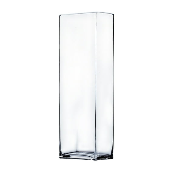 WGV Clear Rectangular Glass Block Vase- 4" Wide x 14" Height, Good ...