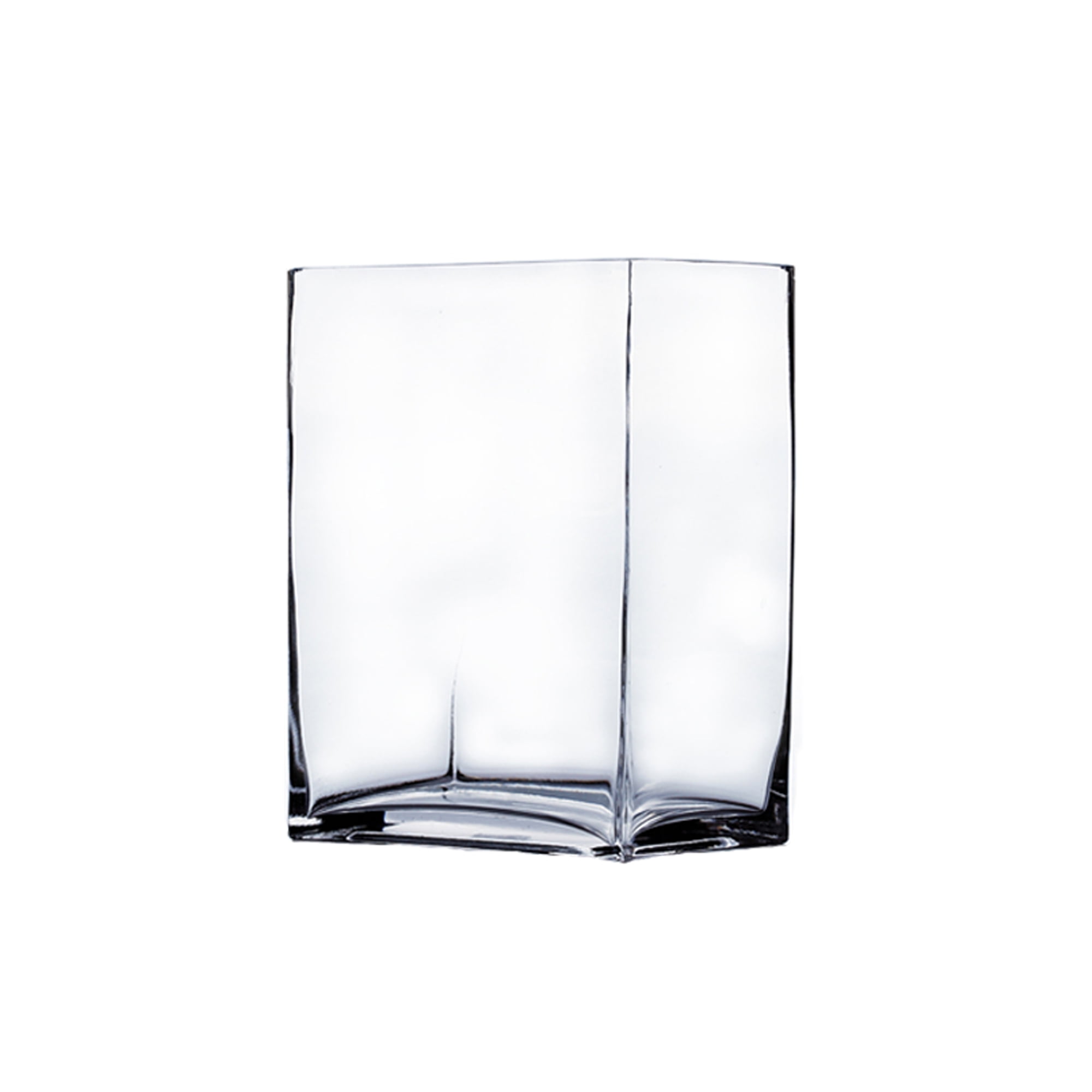 WGV Clear Rectangular Glass Block Vase - 4" Wide x 6" Height, Good ...
