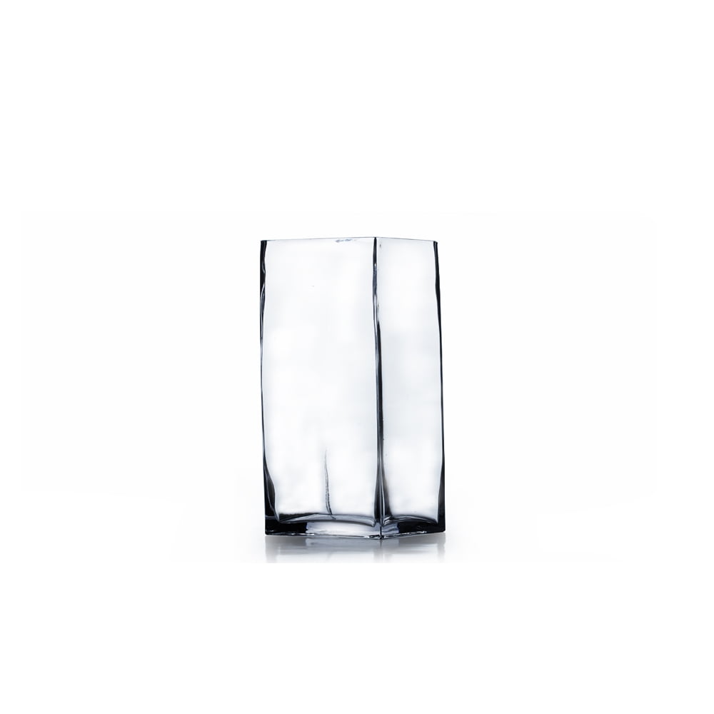 WGV Clear Square Glass Block Vase - 4" Wide x 6" Height, Good quality ...