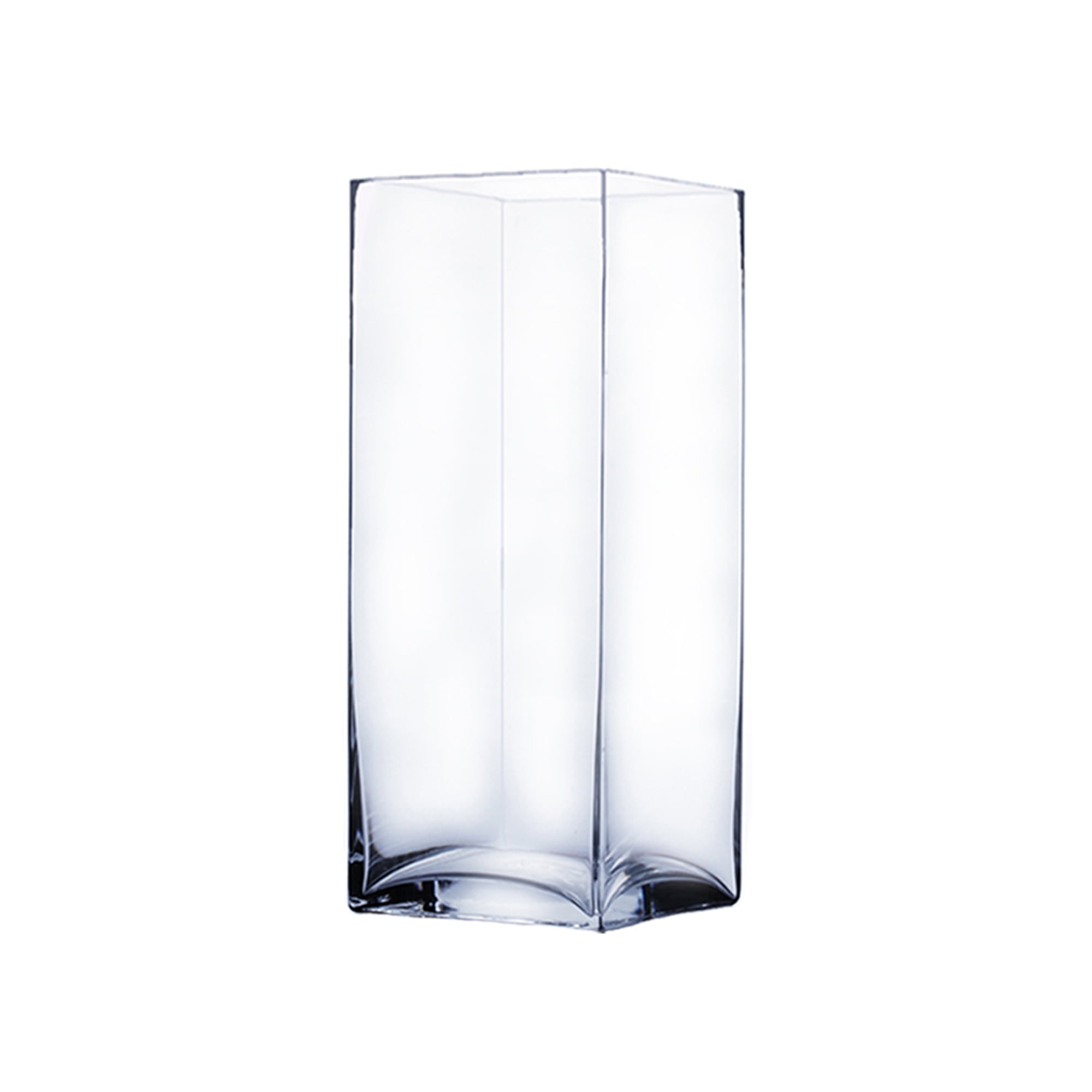 WGV Clear Square Glass Block Vase - 6" Wide x 16" Height, Good quality ...