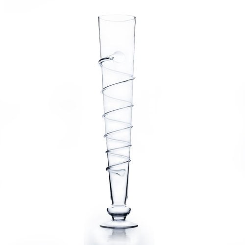 WGV Clear Swirly Pilsner Glass Trumpet Vase - 4" Wide x 24" Height ...