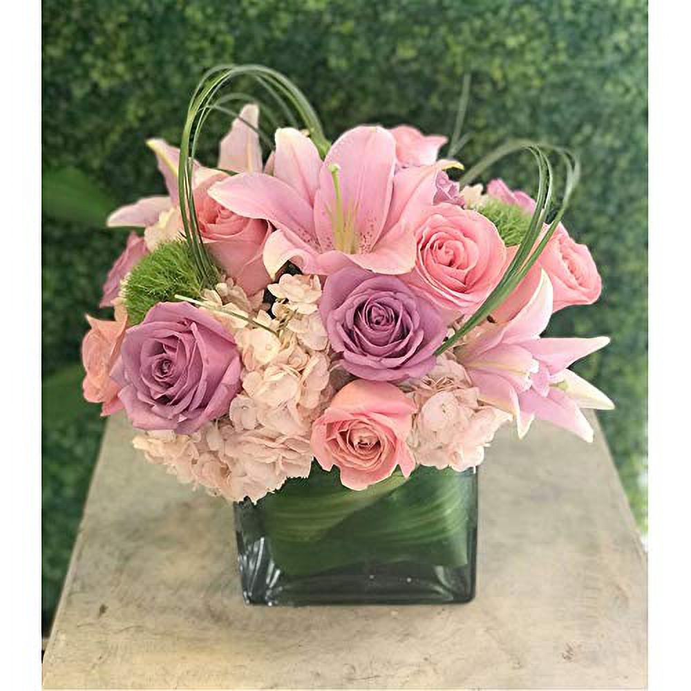 WGV Cube Glass Vase Bulk, Candle holder, 4"x4"x4", Frosted Elegant ...