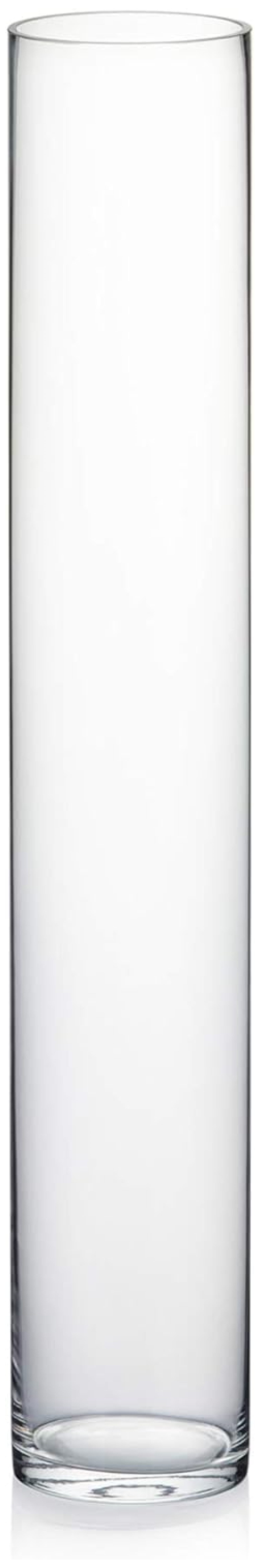 WGV Cylinder Vase, 4" W x 24" H, Floral Container, Glass Candle Holder ...