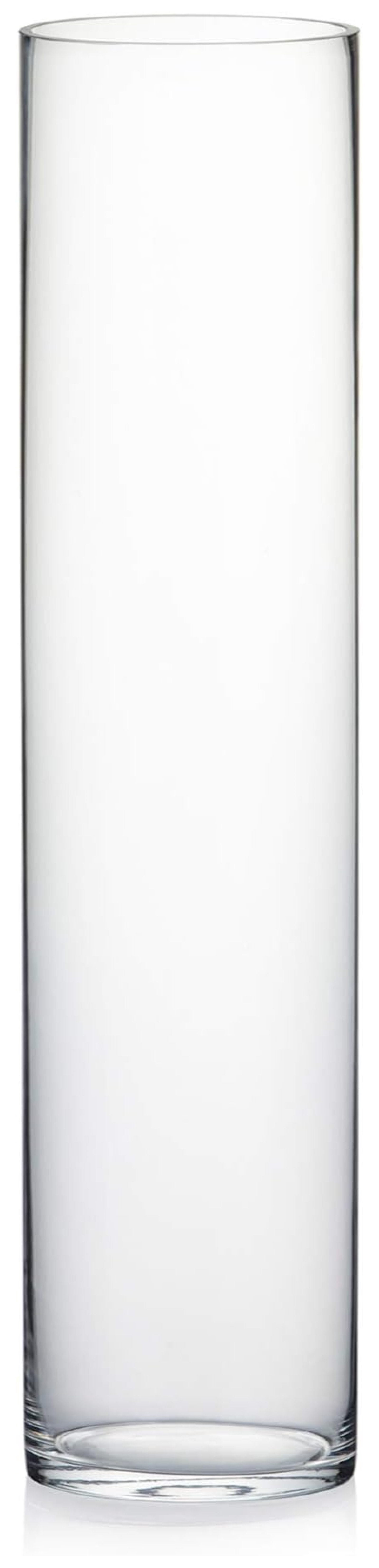 WGV Cylinder Vase, Width 6", Height 26", Clear Tall Glass Container ...
