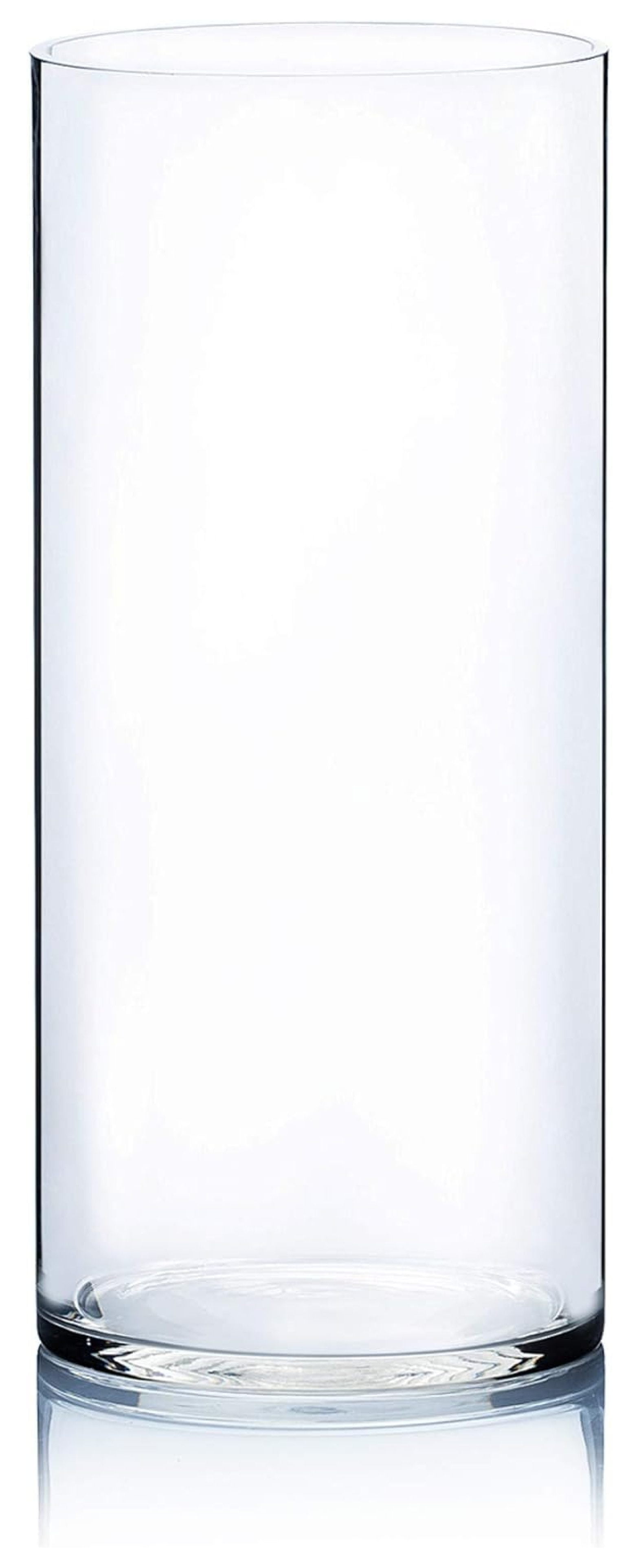 WGV Cylinder Vase, Width 7", Height 16", Clear Wide Large Diameter ...