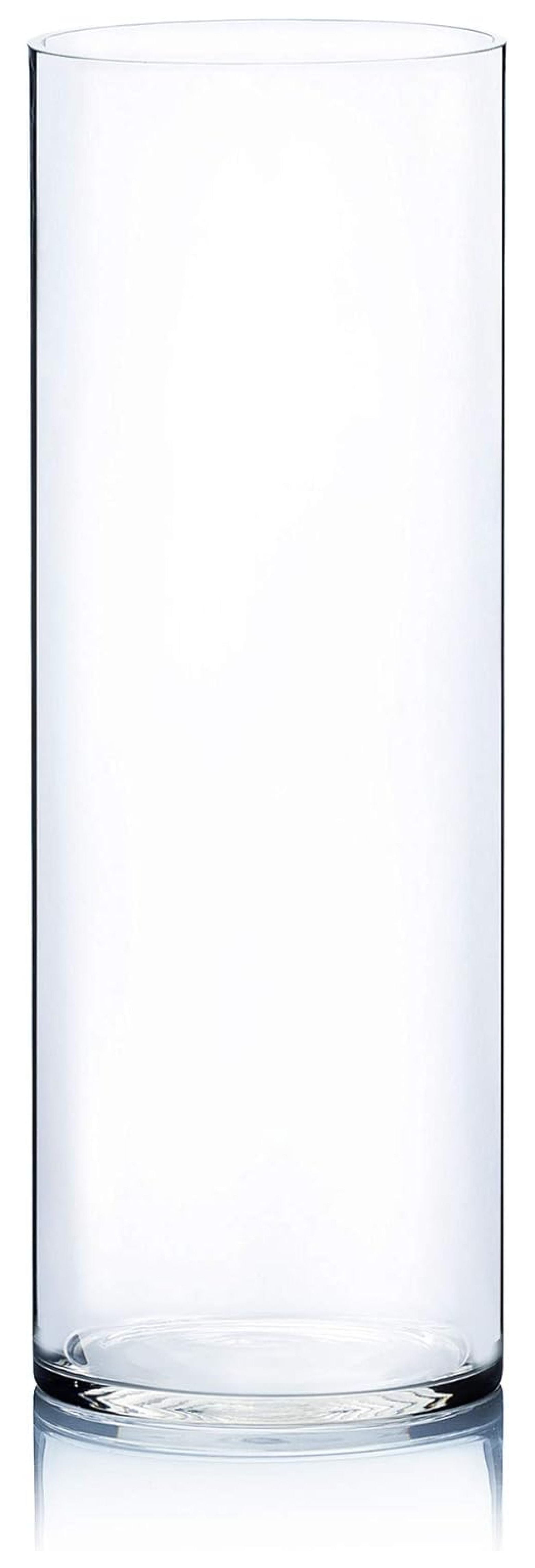WGV Cylinder Vase, Width 7", Height 20", Clear Wide Large Diameter ...