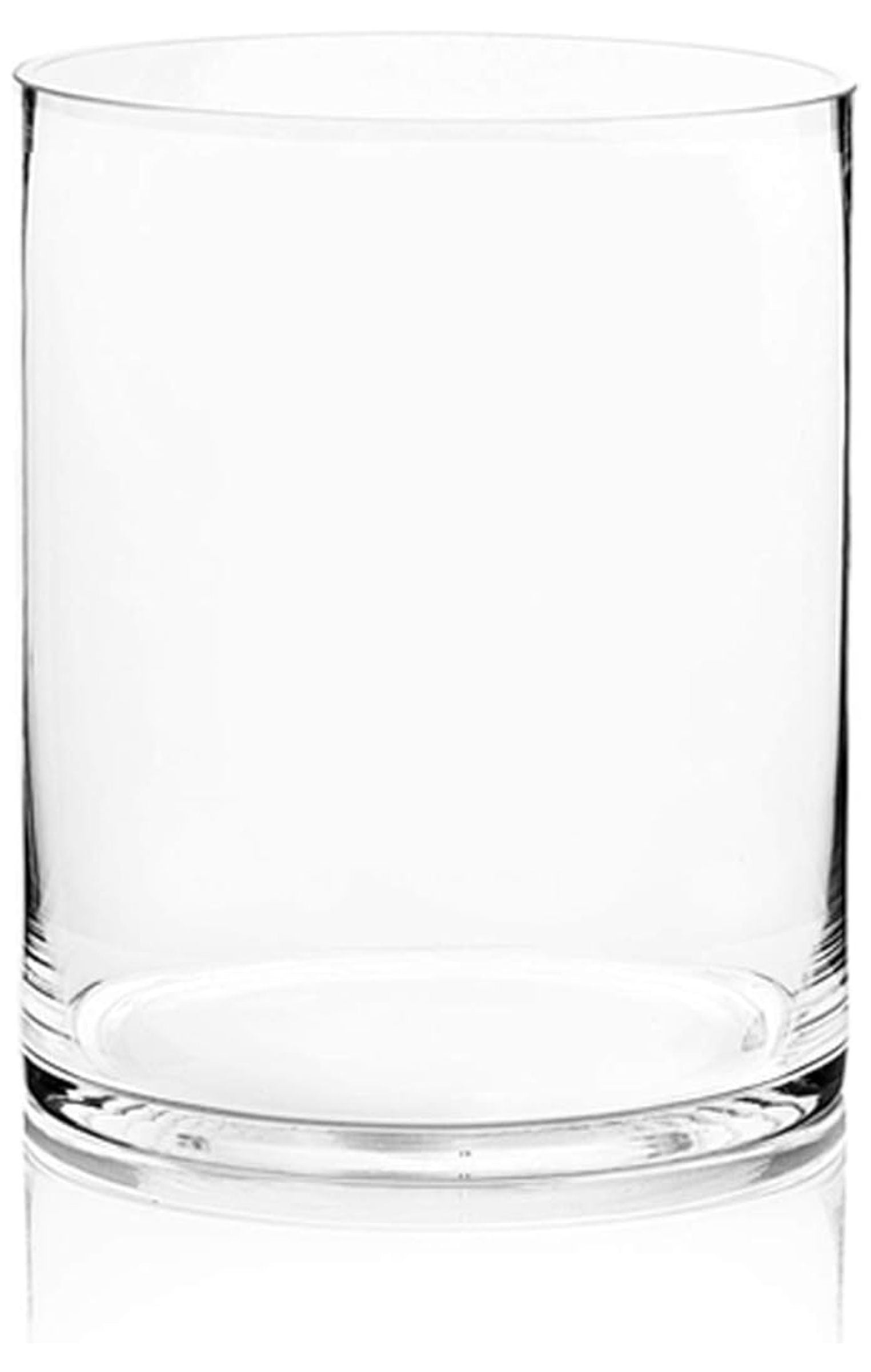WGV Cylinder Vase, Width 8", Height 10", Clear Wide Large Diameter ...