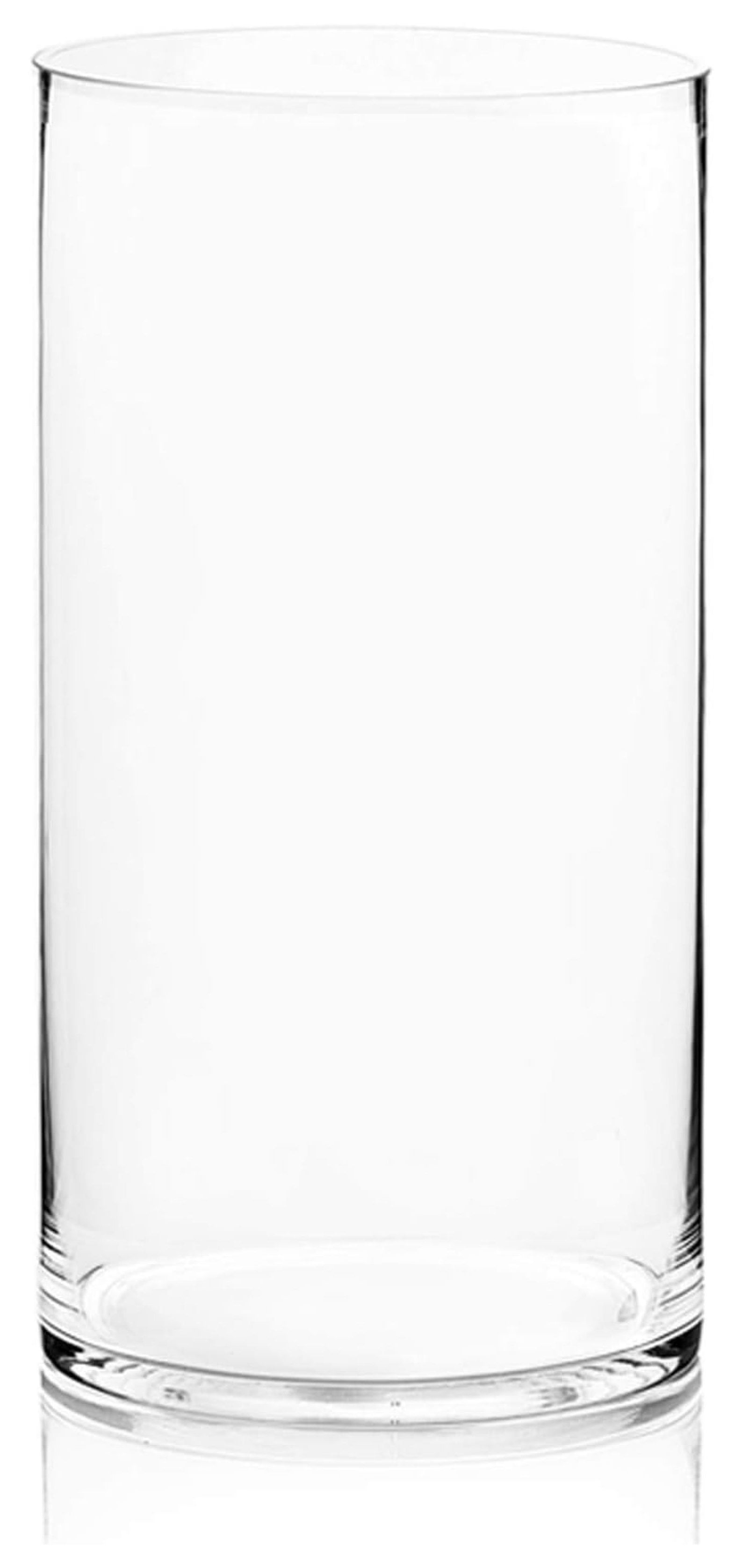 WGV Cylinder Vase, Width 8", Height 16", Clear Wide Large Diameter ...