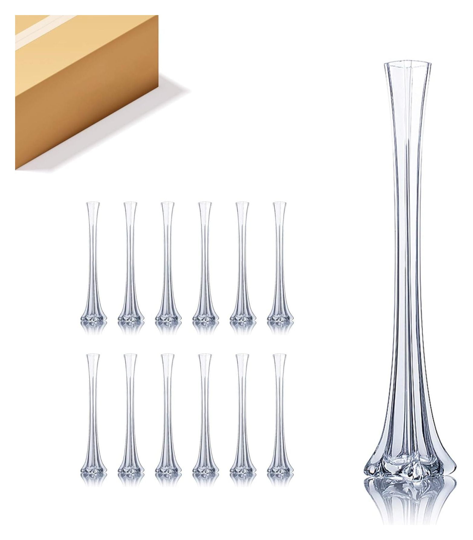 WGV Eiffel Tower Vase Bulk, Open 1", Height 20", (Multiple Sizes ...