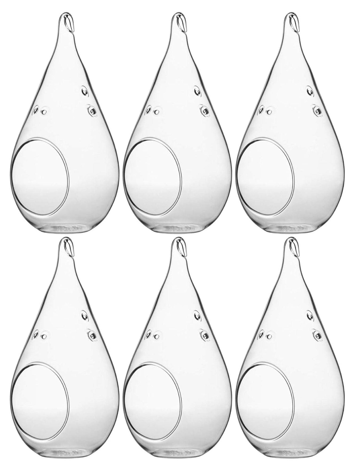 WGV Glass Hanging Plant Terrarium Bulk, Width 3.5", Height 7", Teardrop ...