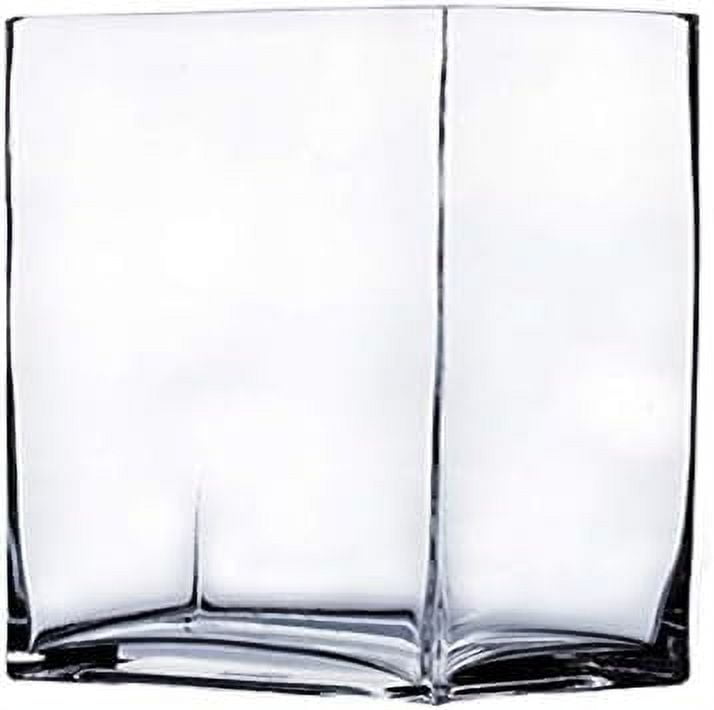 WGV Glass Rectangle Block Vase, Width X Length 3" X 4", Height 5",Clear ...