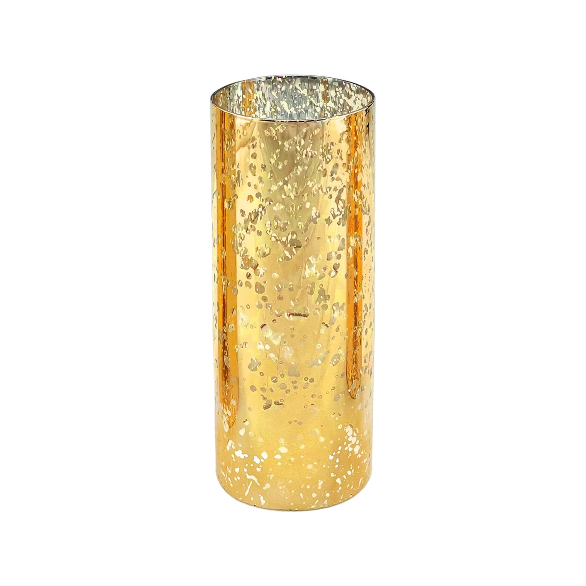 WGV Gold Speckled Glass Hurricane Candle Shade Chimney Tube - 4" Wide x ...