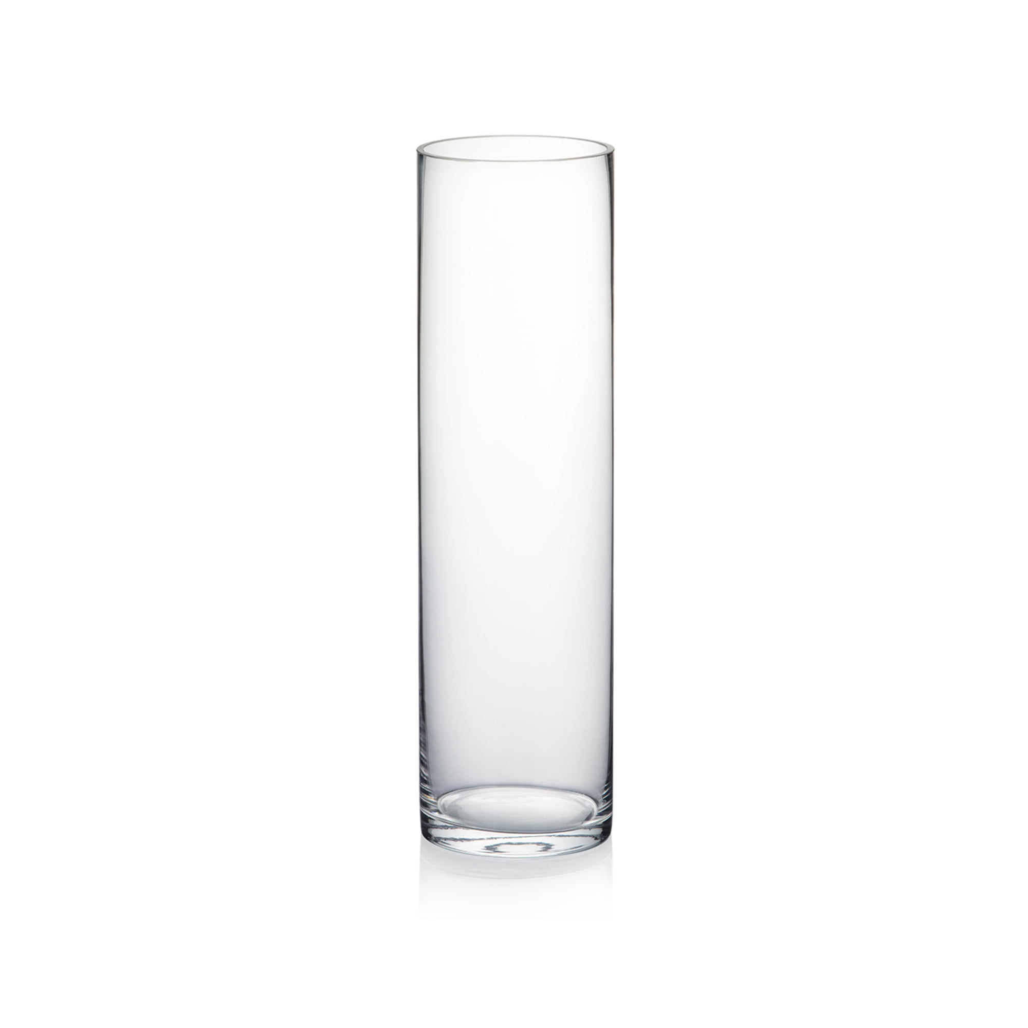 WGV Clear Cylinder Glass Vase, 4" W x 14" H, Floral Container, Glass ...