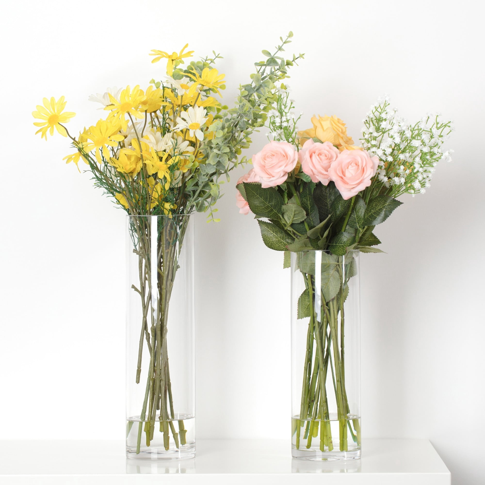 WGV International 5" Wide Clear Cylinder Glass Vase, Candle Holder, 1 ...