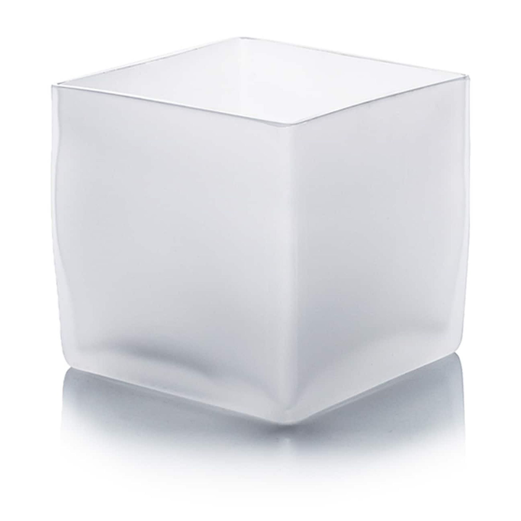 WGV International Decorative Glass Square Cube Vase, Candle Holder, 1 ...