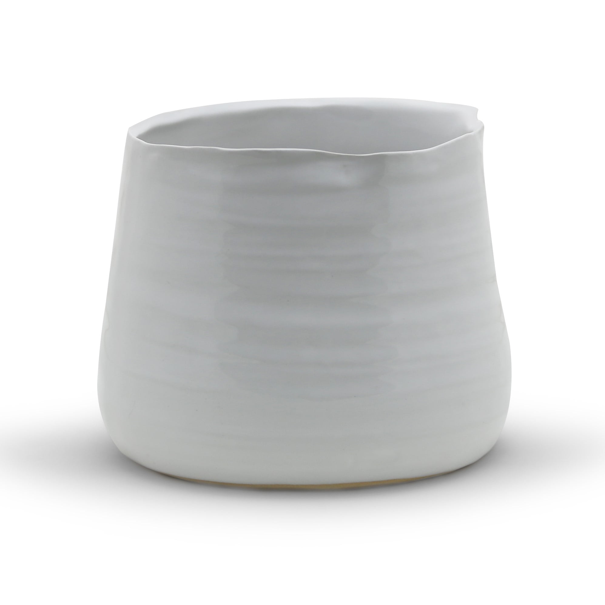 WGV Large White Bowl Pot - 7" Wide x 6" Height, Good quality, Heavy ...
