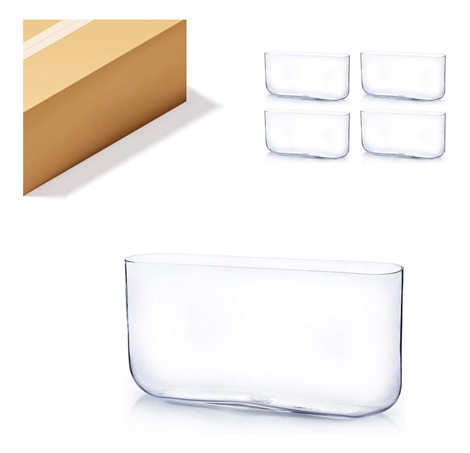 WGV Long Rectangle Block Vase Bulk, Width 3", Length 16", Height 8 ...