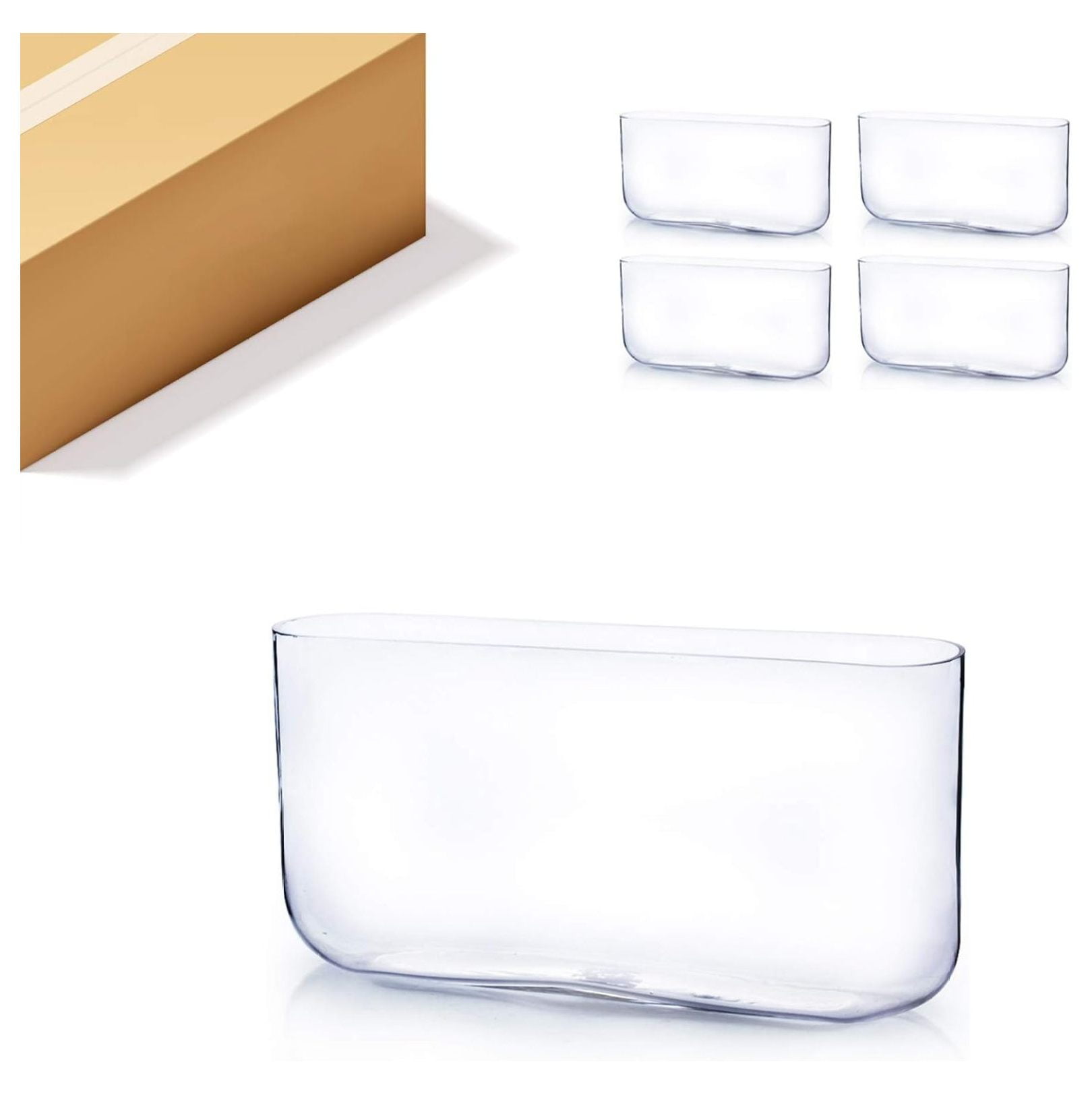 WGV Long Rectangle Block Vase Bulk, Width 3", Length 16", Height 8 ...